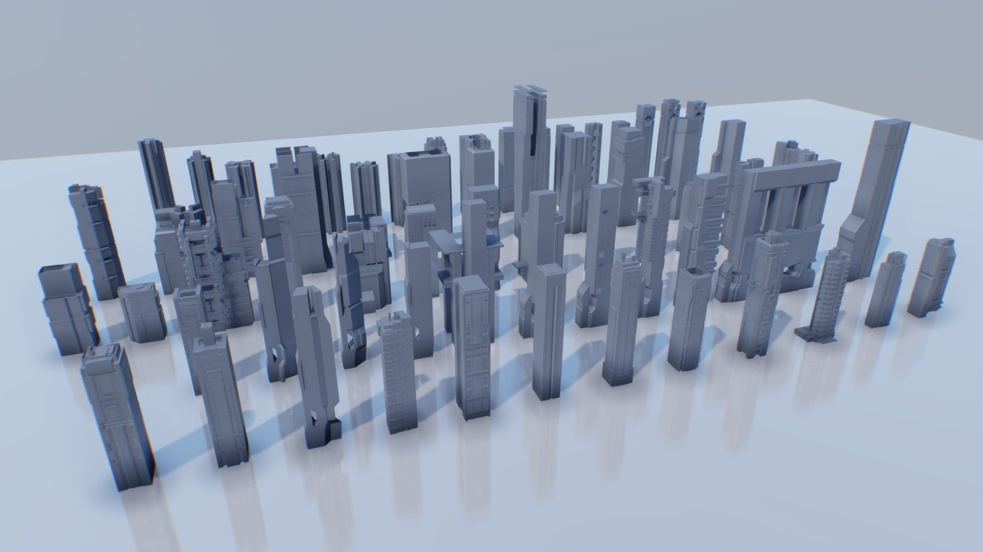 futuristic architecture set - GITS - 3D model by ztrztr (@ztrztr3 ...