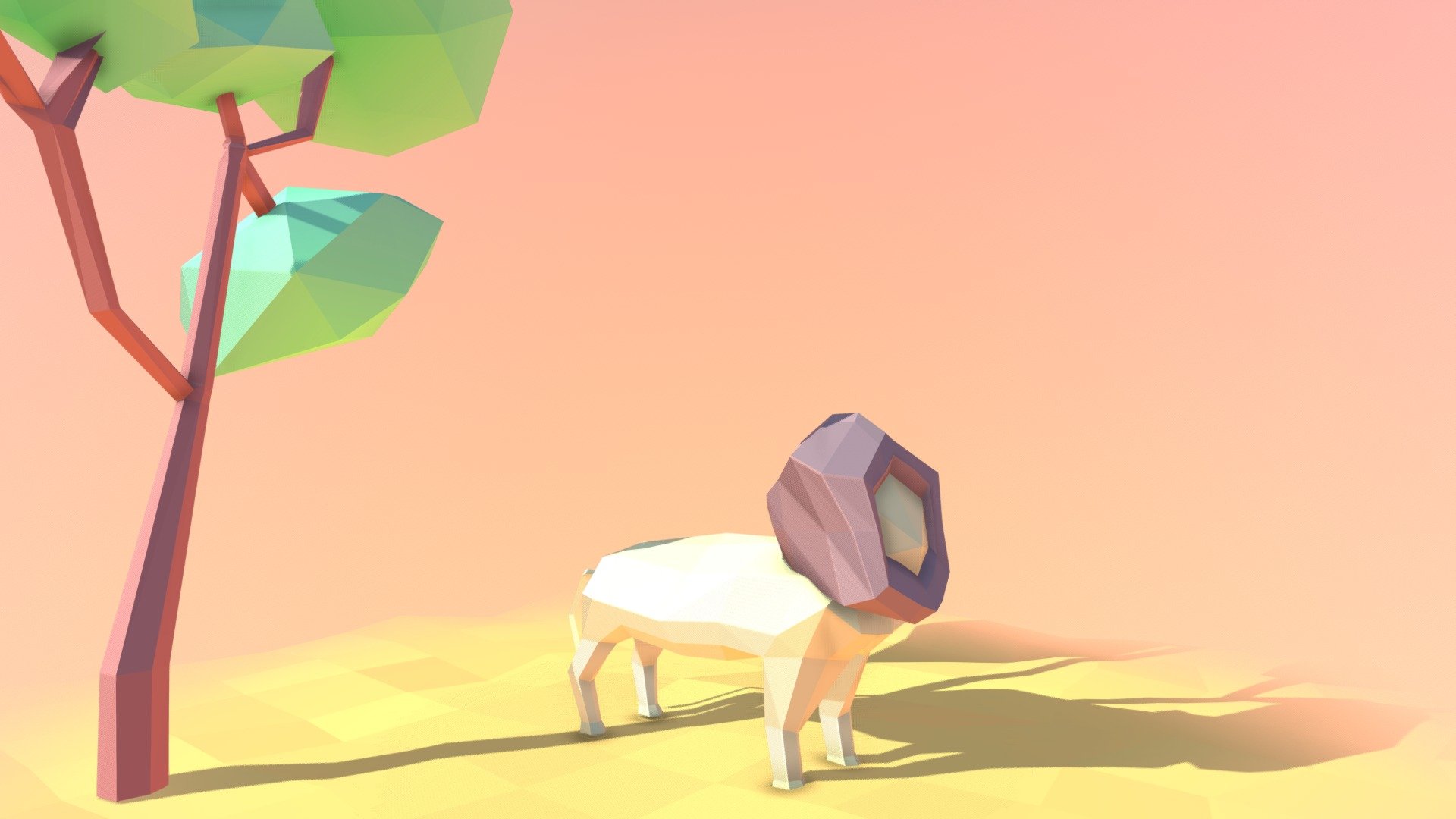 Low Poly Lion - 3D model by Abdullah Ibne Atiq (@abdullah.ibneatiq ...