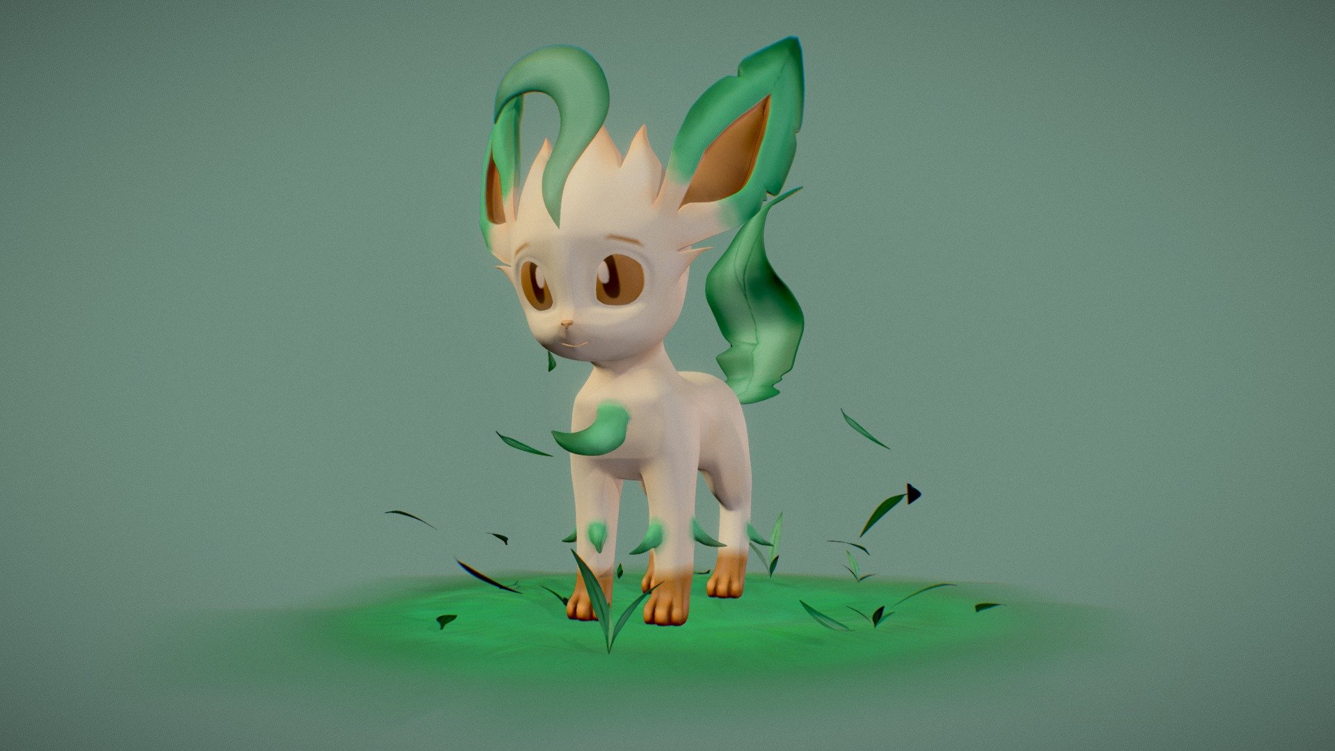 Leafeon - 3D model by Alenige [8b80efe] - Sketchfab
