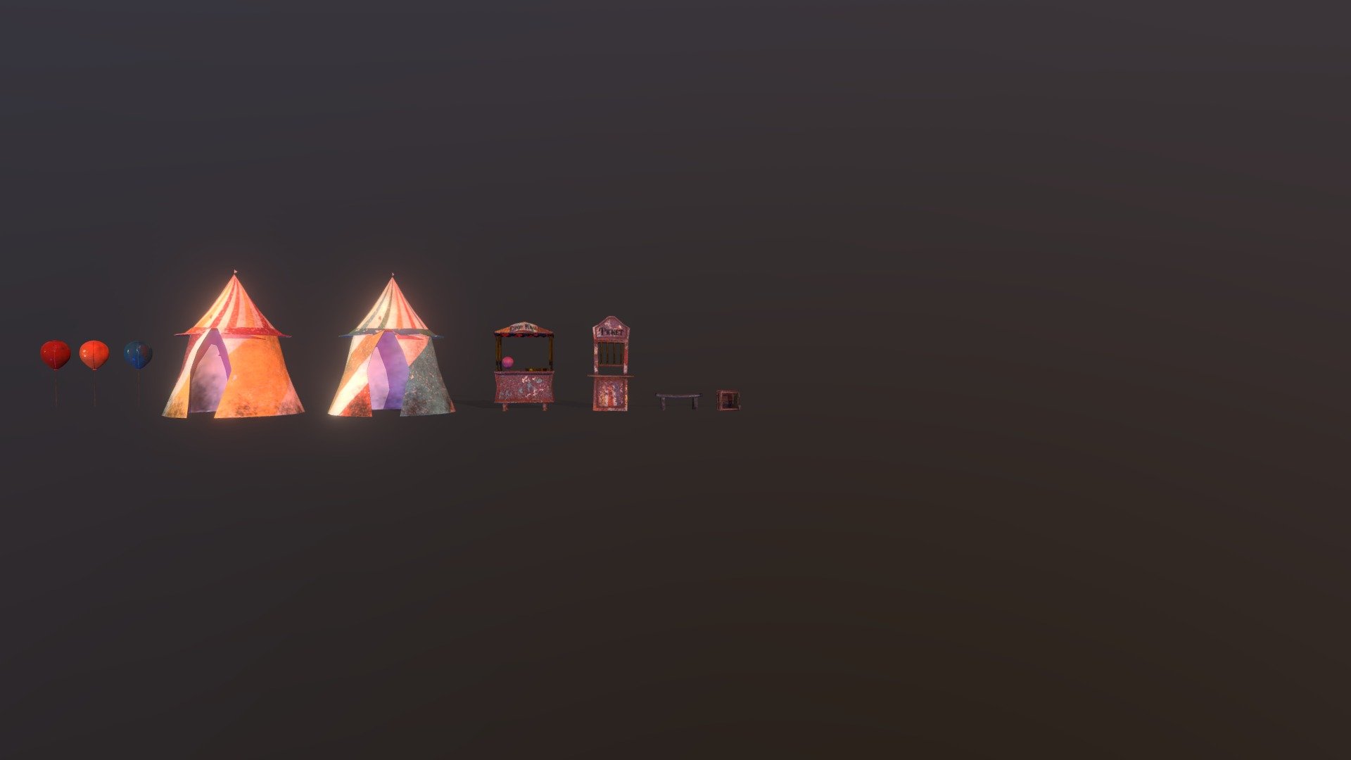 Abandoned funfair asset - 3D model by Axelle Perisse (@axelleperisse ...