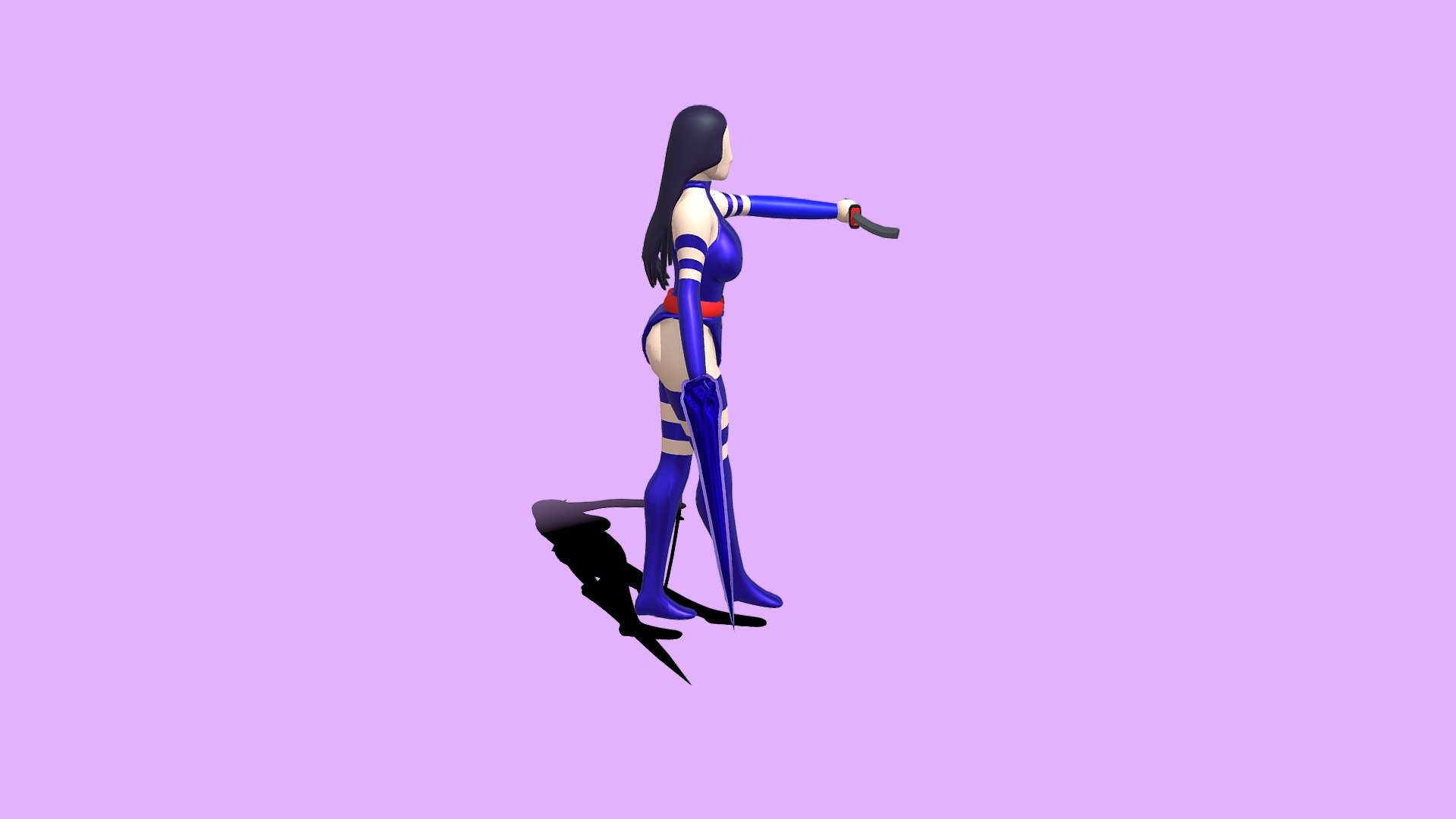Psylocke Marvel - Download Free 3D model by LetCohi [8b87673] - Sketchfab