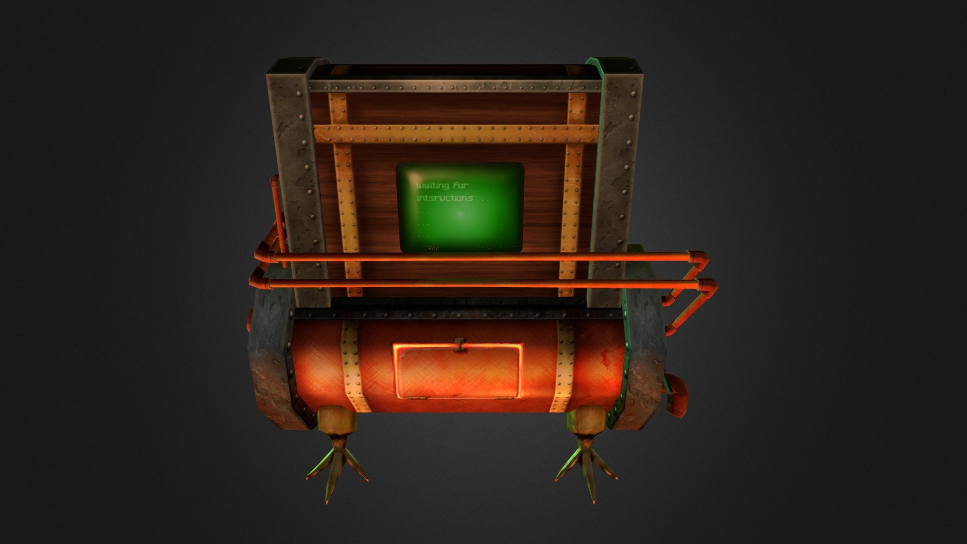 Steampunk Computer Unit - 3D model by khimarra [8b8790c] - Sketchfab