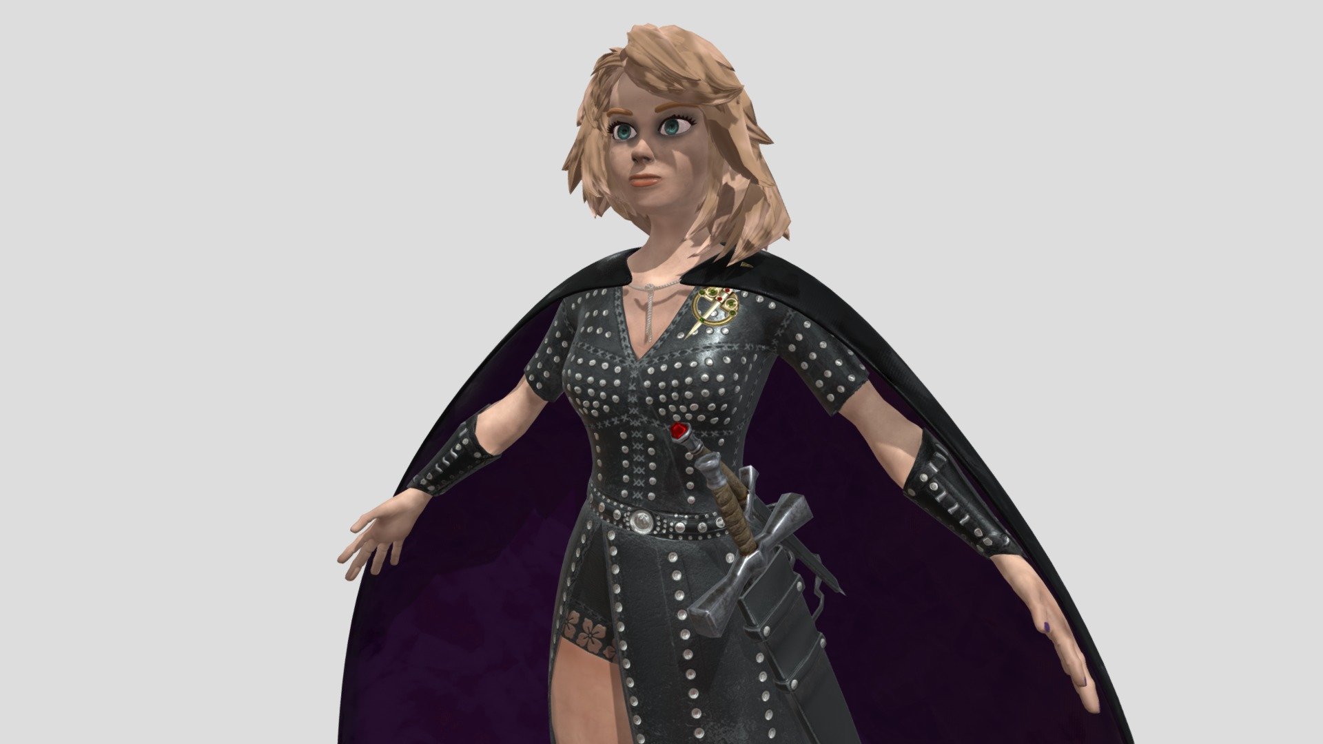 Renfri V2 (Book version) - 3D model by Ben Boyle (@bboyle) [8b8b113 ...