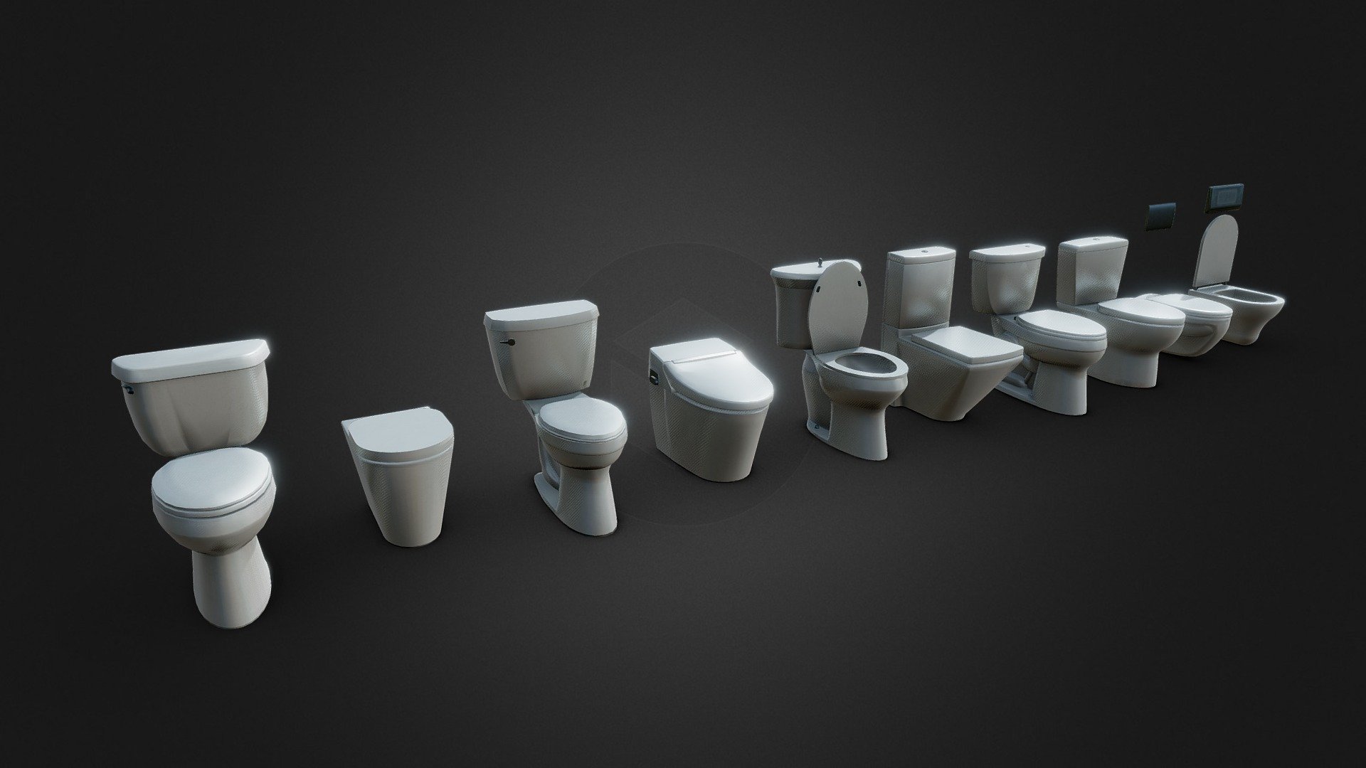 Wc Collection - Buy Royalty Free 3D model by Aaron3D (@Aarontresde ...