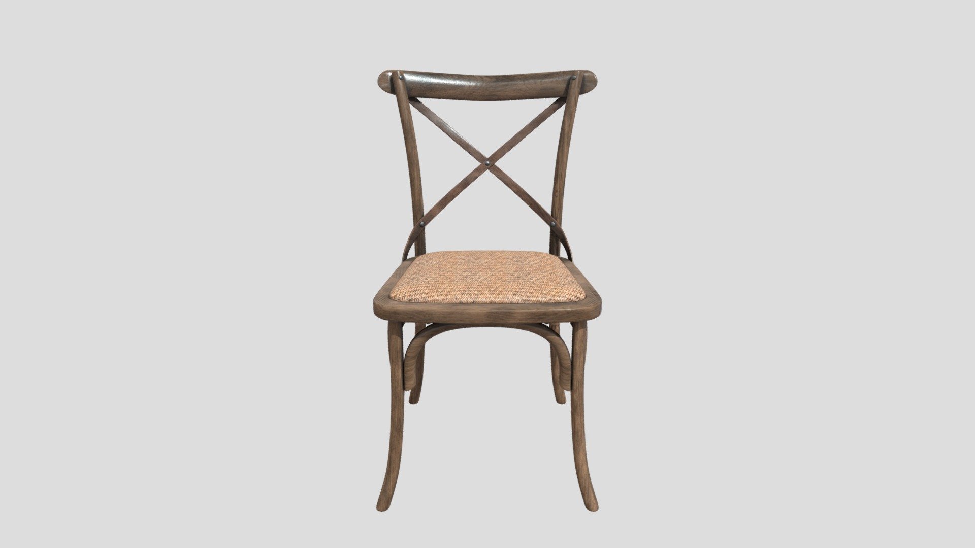 Cross dining chair burnt oak - Buy Royalty Free 3D model by ...