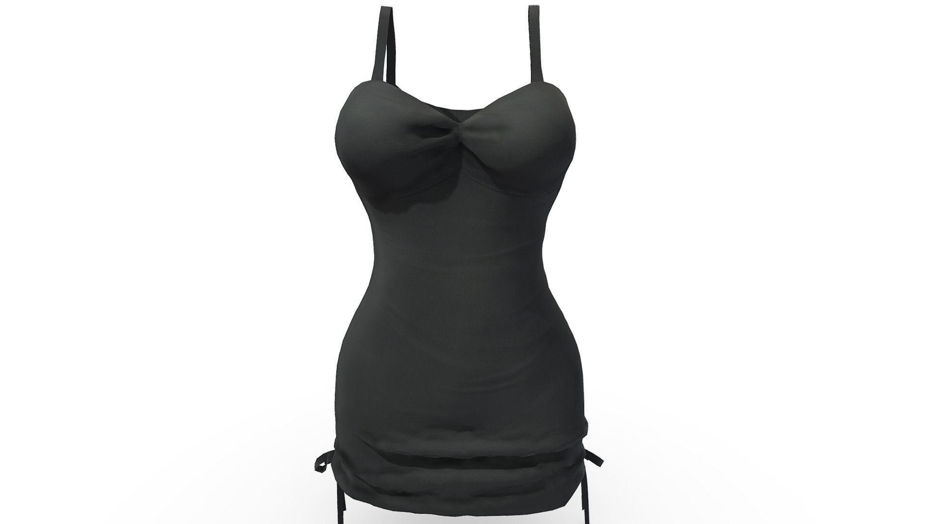 Female Spaghetti Straps Mini Lenora Dress - Buy Royalty Free 3D model ...