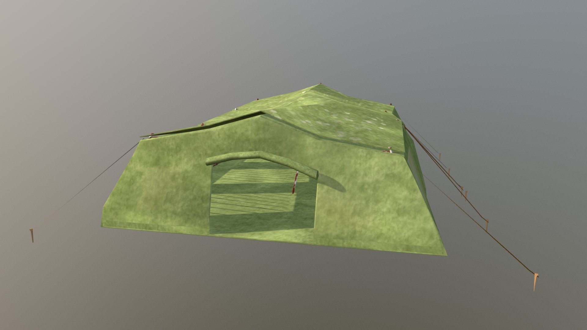 Damaged tent - 3D model by Rik van de Kraats (@hashtagrik) [8b914f9 ...