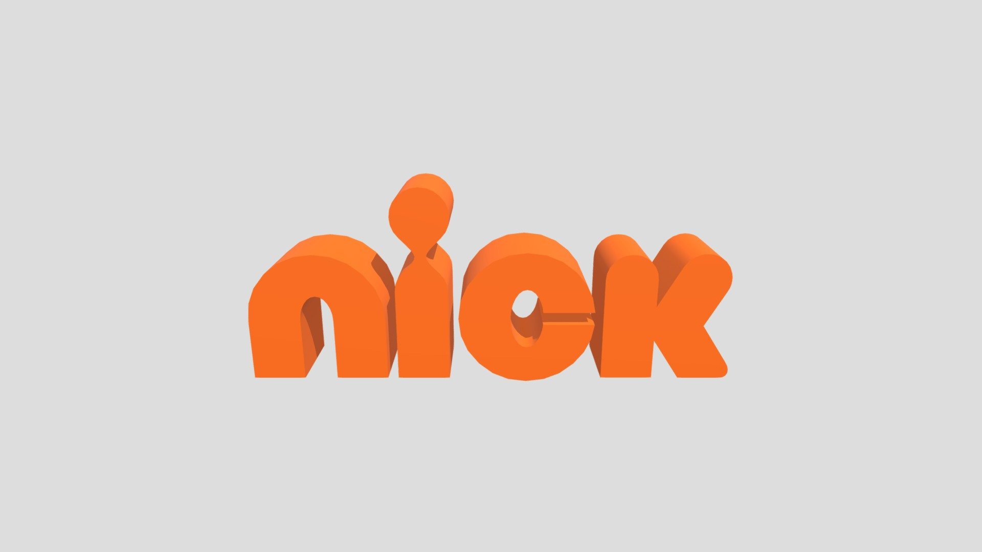 Nickelodeon Logo 2009 Present shortened Download Free 3D Model By