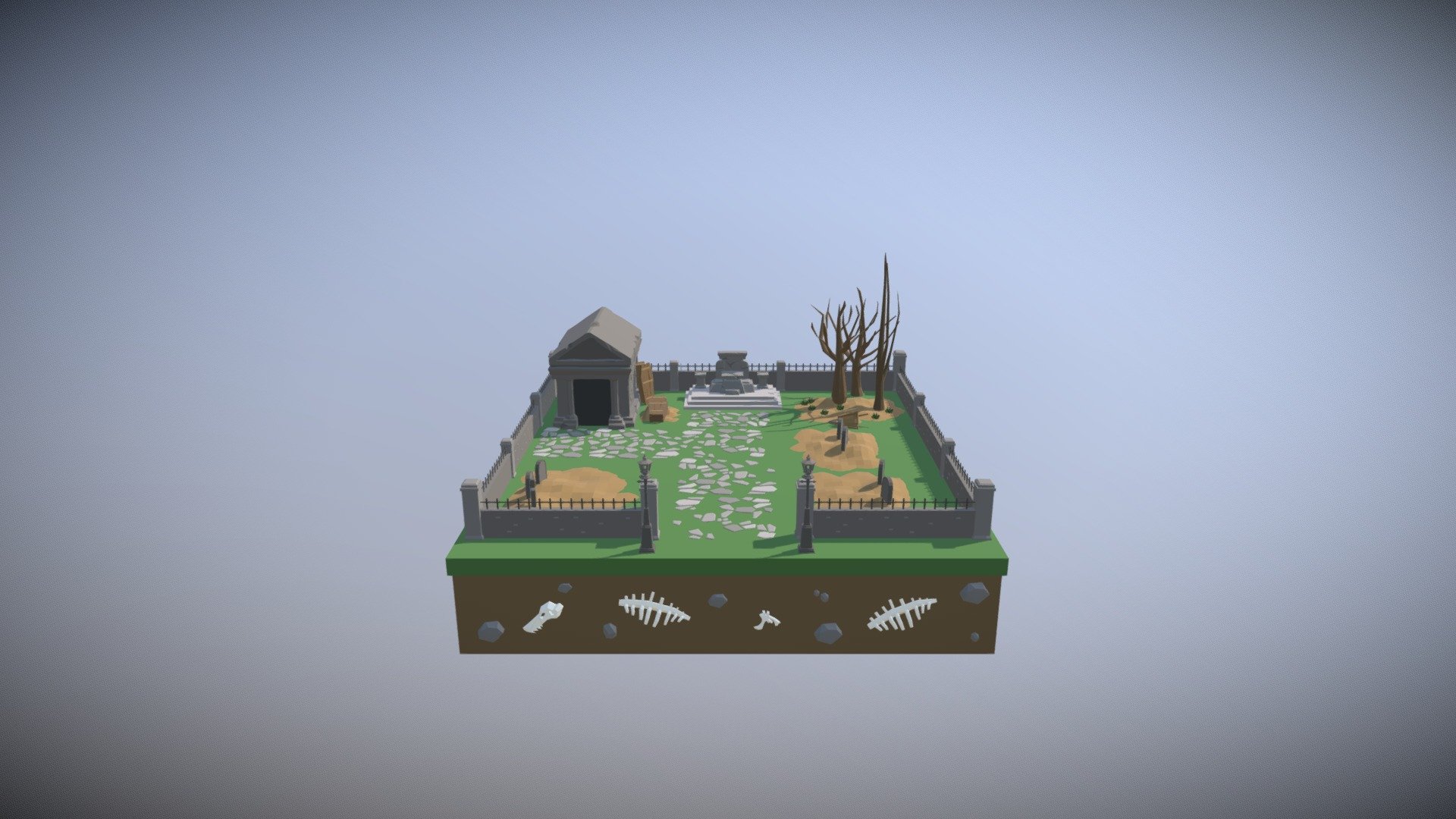 Isometric Graveyard - 3D model by OrreLakeStudios [8b9822d] - Sketchfab