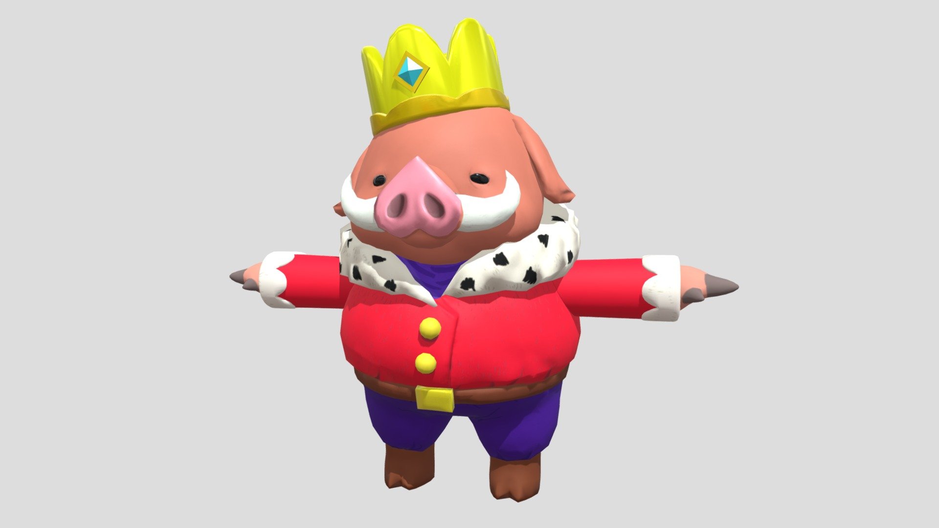 Boar King - Download Free 3D model by 20kdena02 [8b9abb1] - Sketchfab