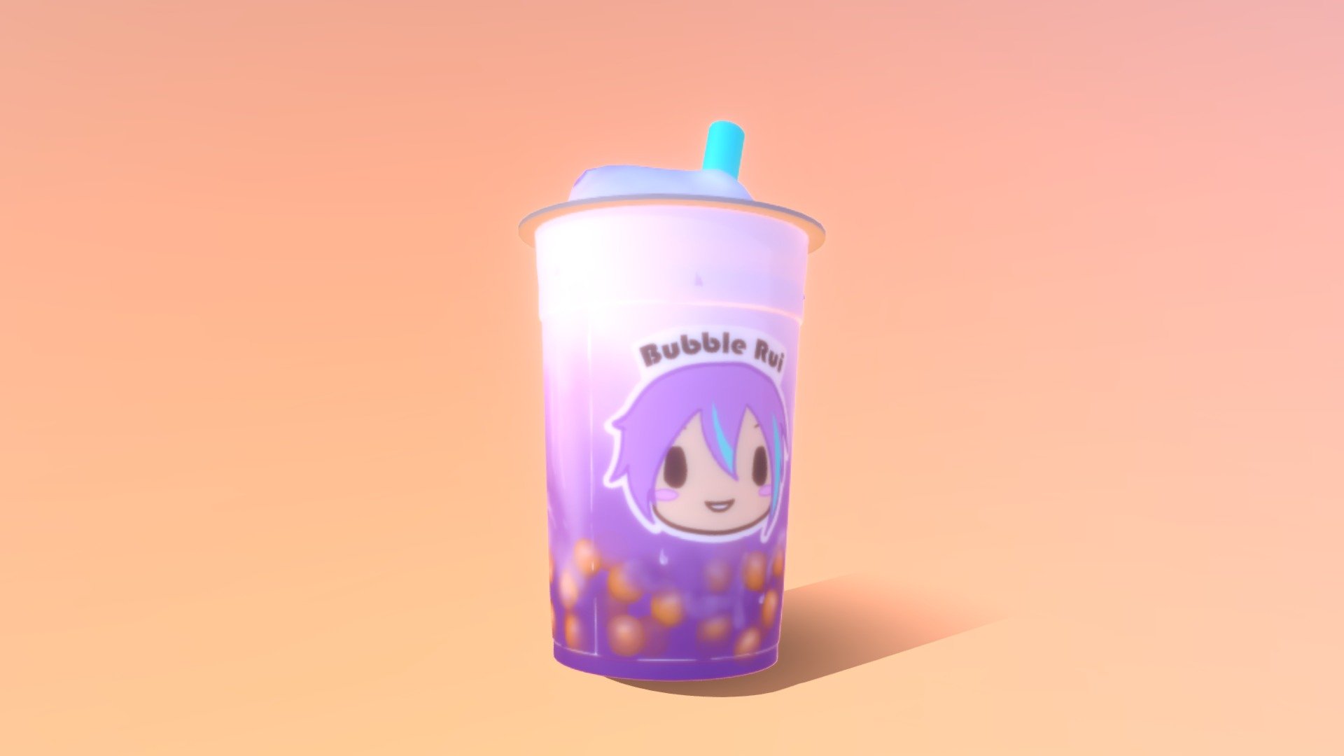 Digital Painting Bubble Tea - 3D model by kirbisnotready [8b9b3a6] - Sketchfab