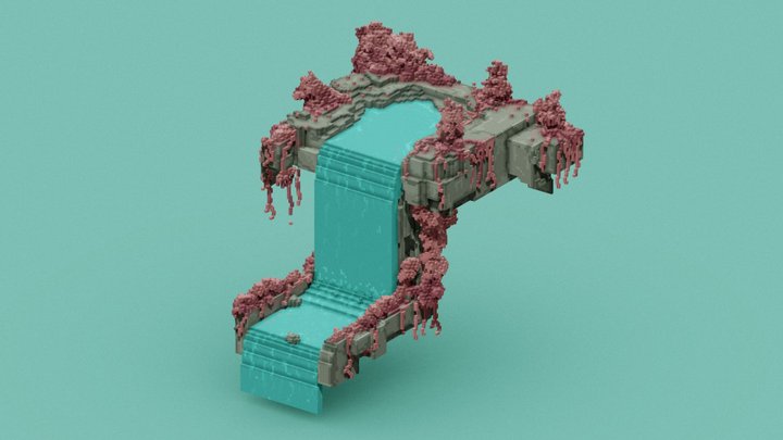Waterfall-mountain 3D models - Sketchfab