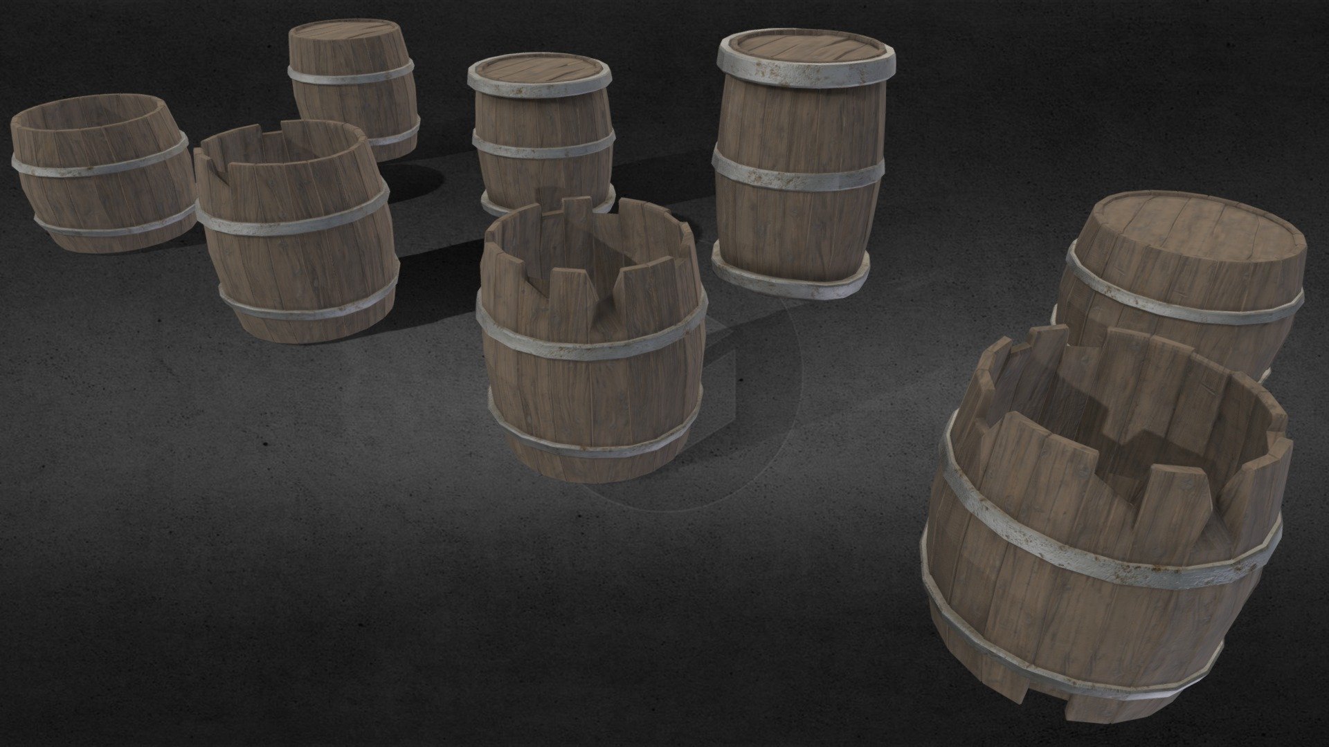 barrel asset pack - Buy Royalty Free 3D model by sam (@pigeons ...