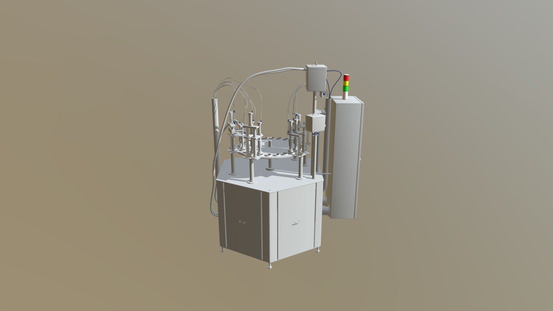 Circular liquid filling machine - 3D model by amalmachines [8b9bf0a ...