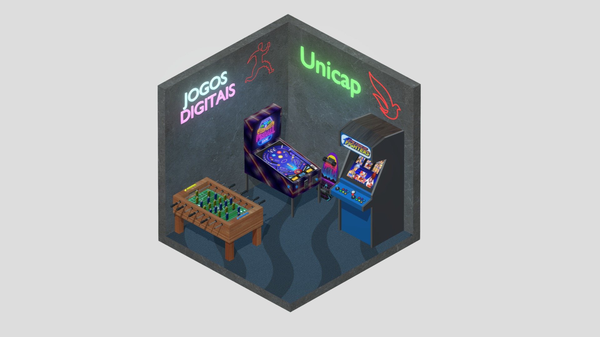 Retro Gaming Station - 3D model by artstation.com/igorgustavo ...