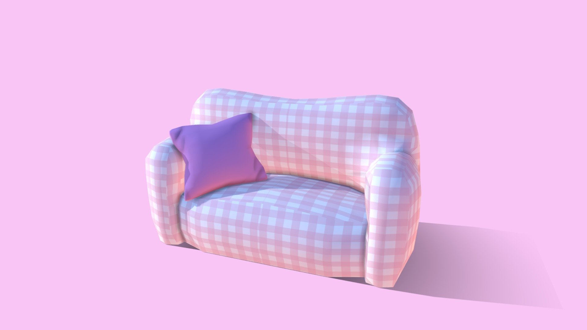 Cute Checkered Couch - 3D model by Danielle W. (@dpandaheart) [8ba0373 ...