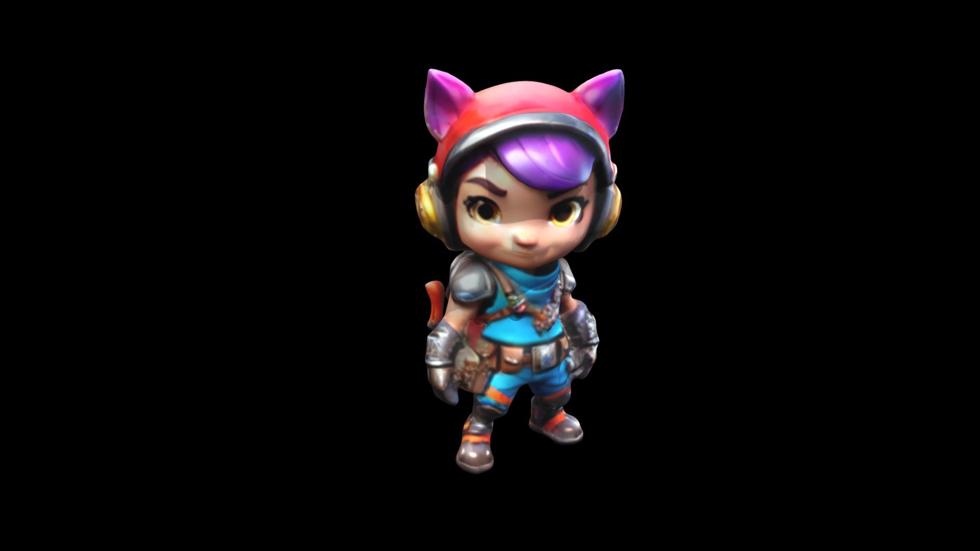 Brawling Furry Ninja The Girl in the Helmet (Fem - Download Free 3D ...