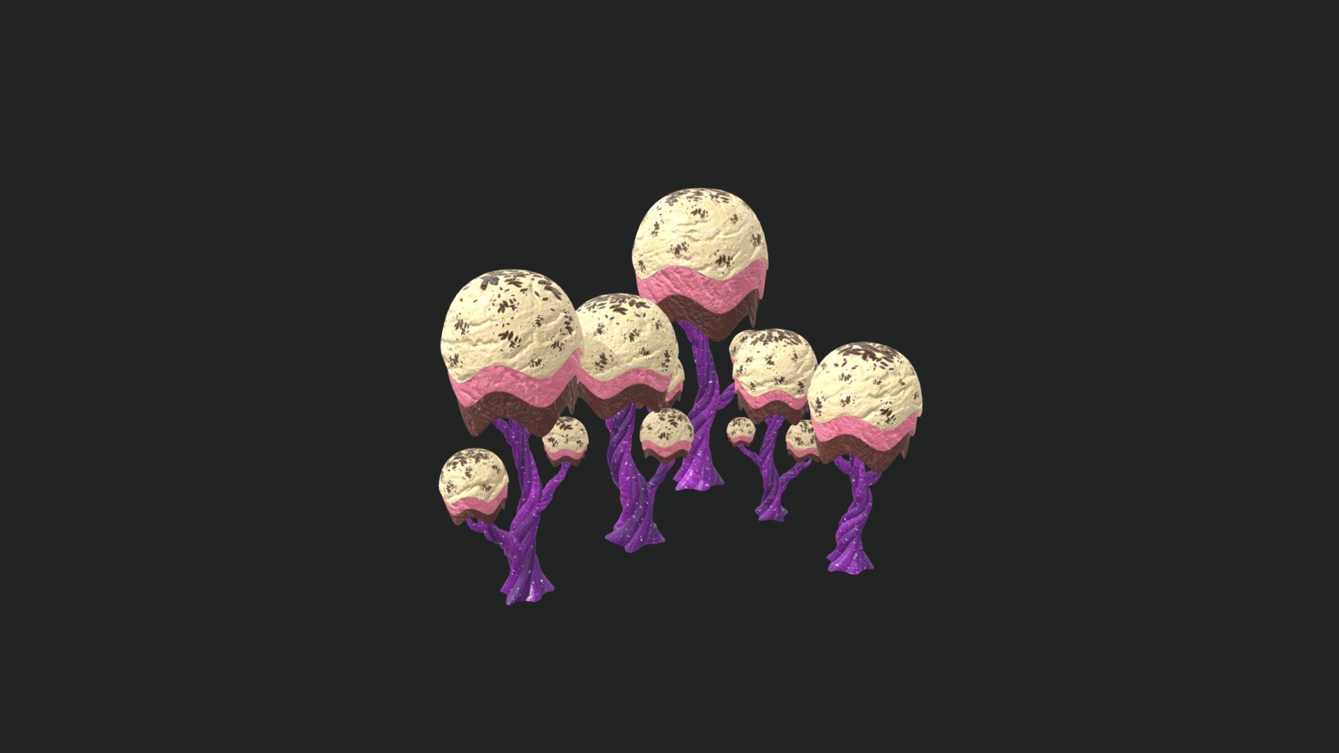 Three Layered Ice Cream Trees - 3D model by cheryl_kau (@cherylkau ...