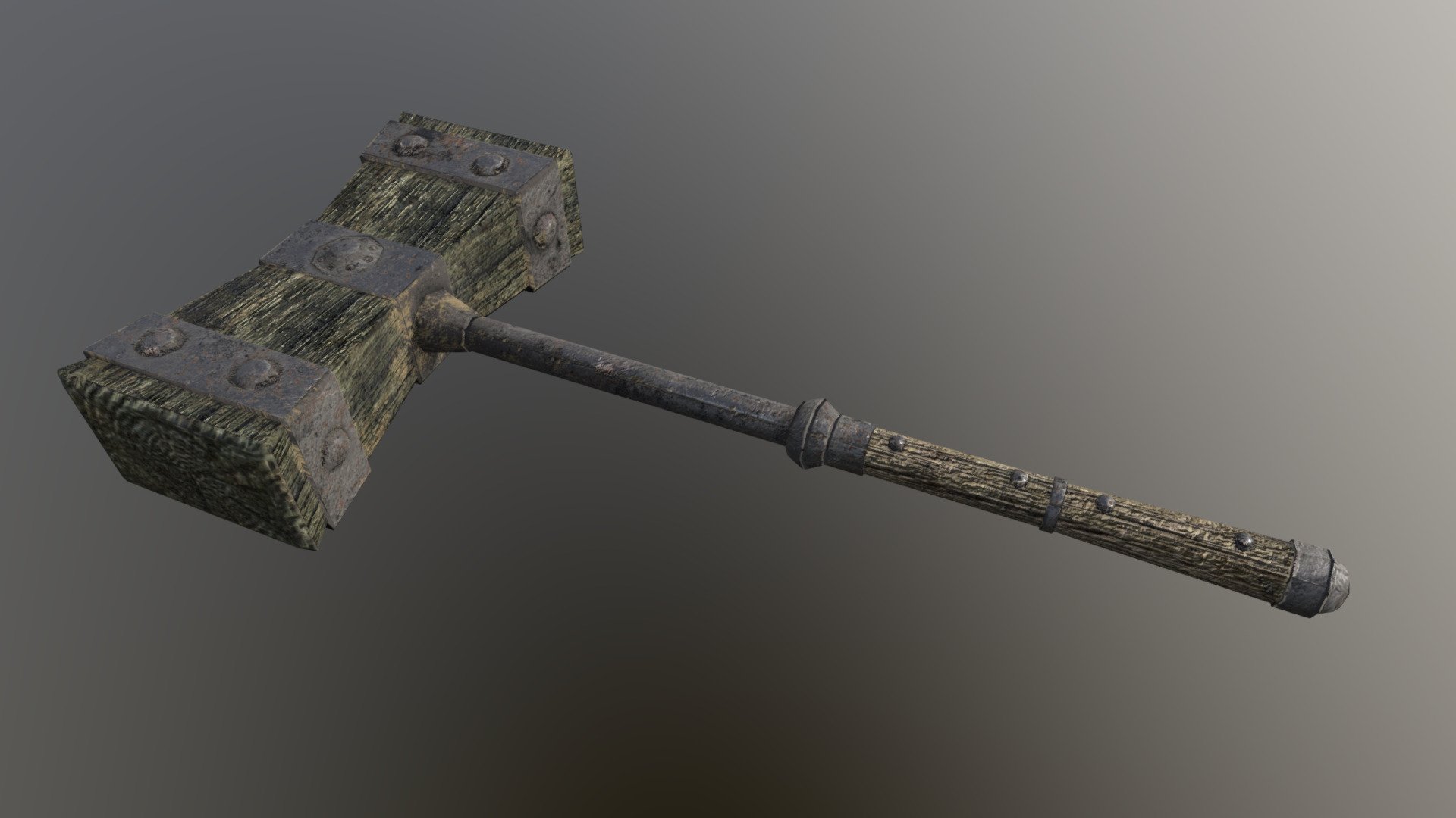 Iron and Wood Warhammer (Morrowind) - Download Free 3D model by Peter ...