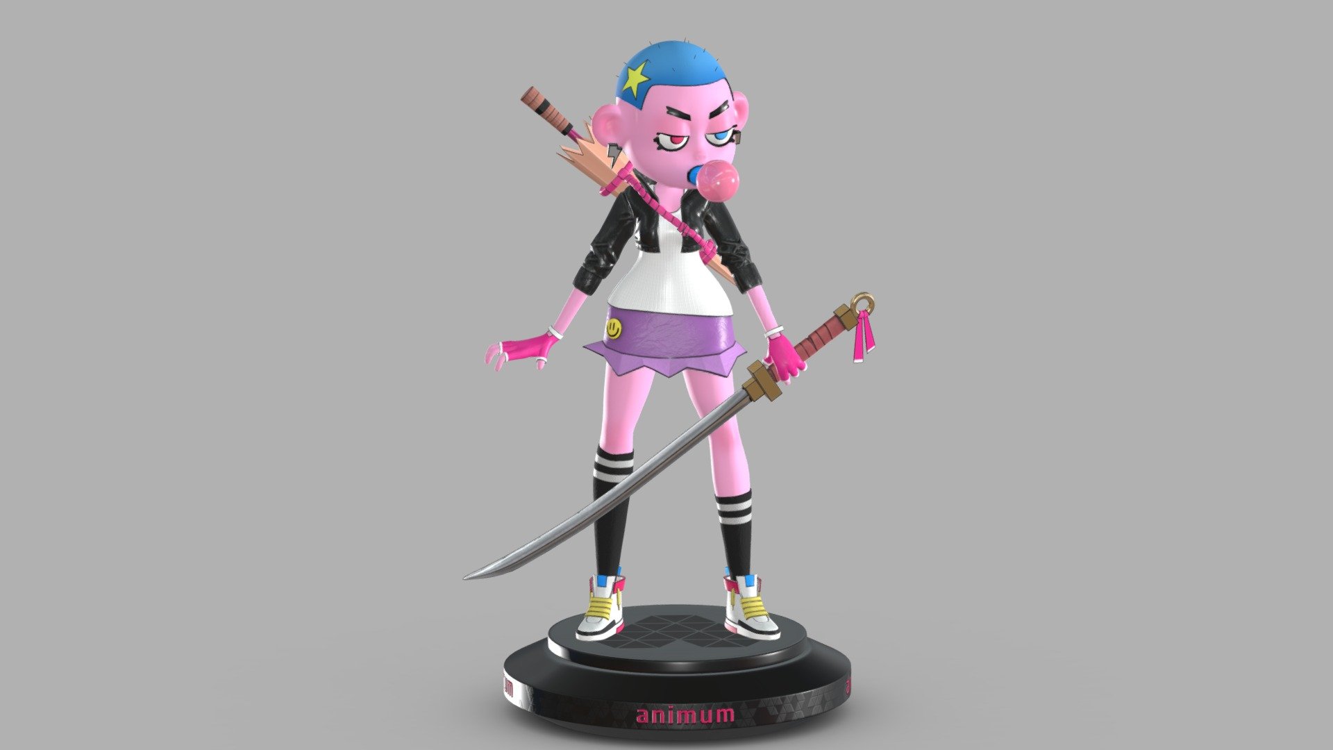 CARTOON GAL - 3D model by katkatpacheco [8ba9850] - Sketchfab