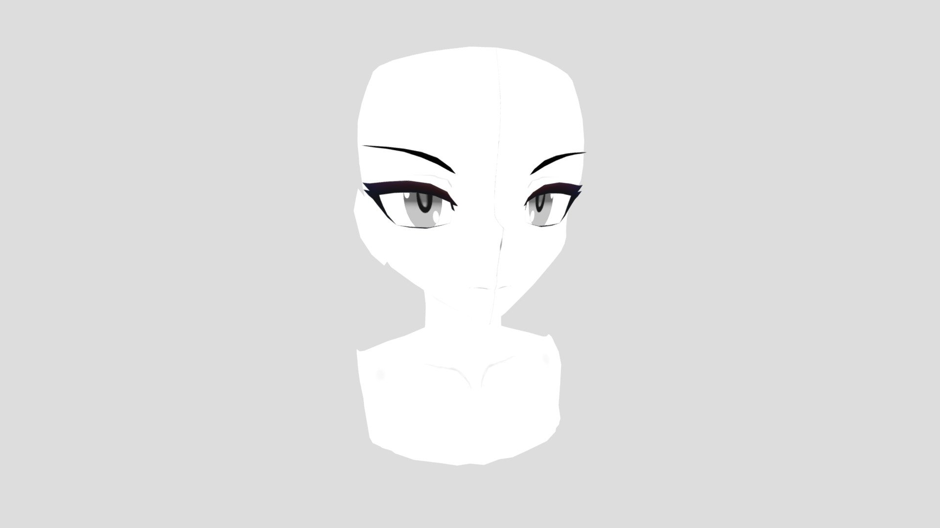 Low Poly Anime Face Base (Rigged) - Download Free 3D model by ...