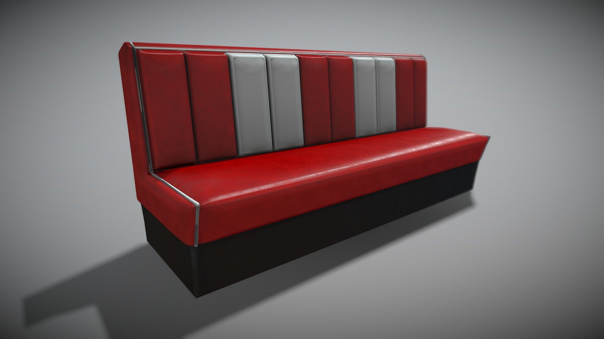 Classic American Diner Booth Seat - 3D model by Cal Millward ...