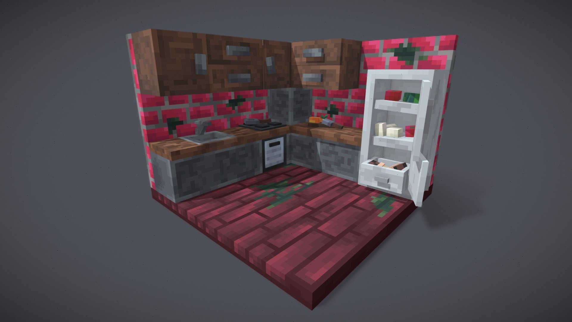 Kitchen - Blockbench - 3D model by I_StickShine_I [8bab798] - Sketchfab