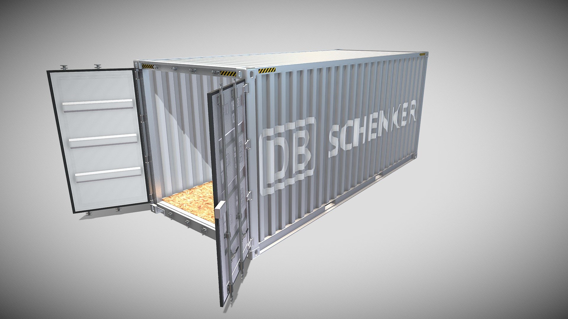 20ft Shipping Container DB Schenker - Buy Royalty Free 3D model by ...