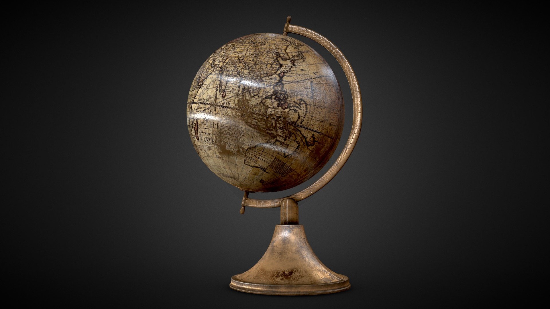 Game Ready - Old World Globe - Download Free 3D model by Allan-Jay ...