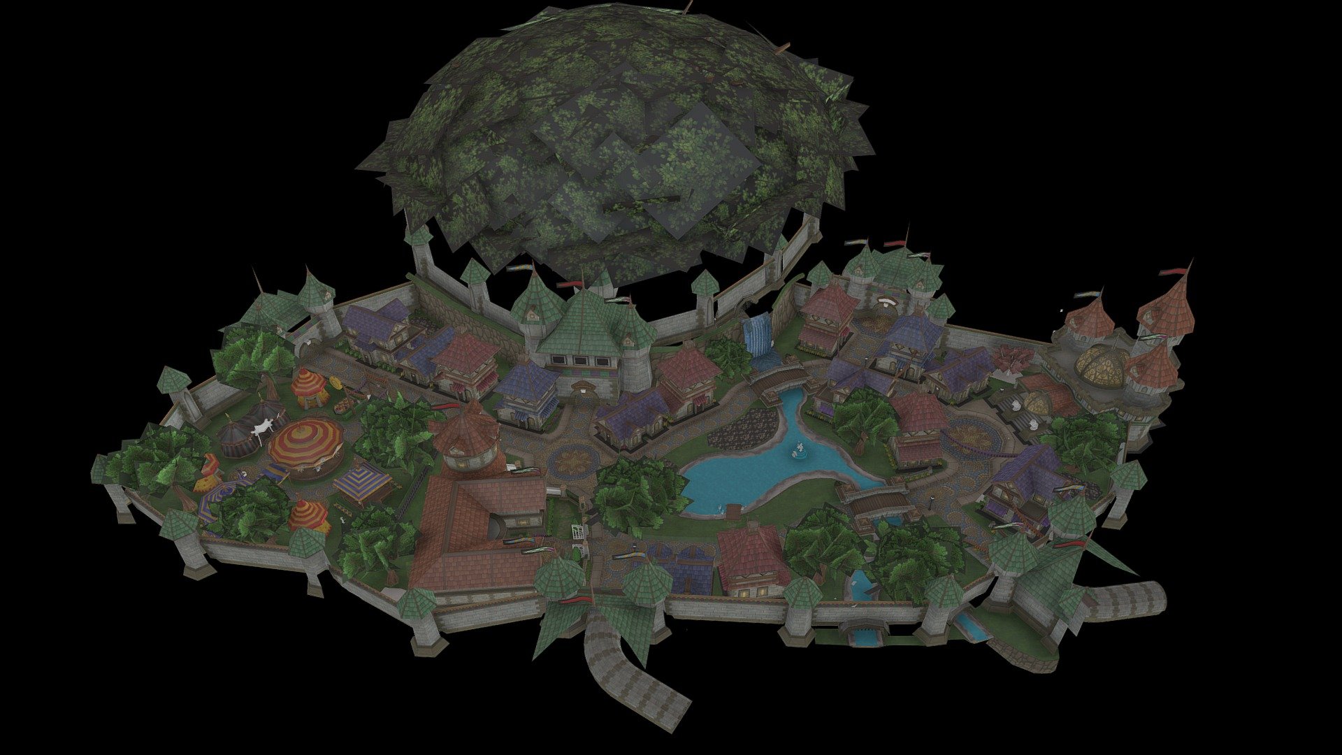 Wizard 101 Commons area - Download Free 3D model by sean24 [8bb2d6f ...