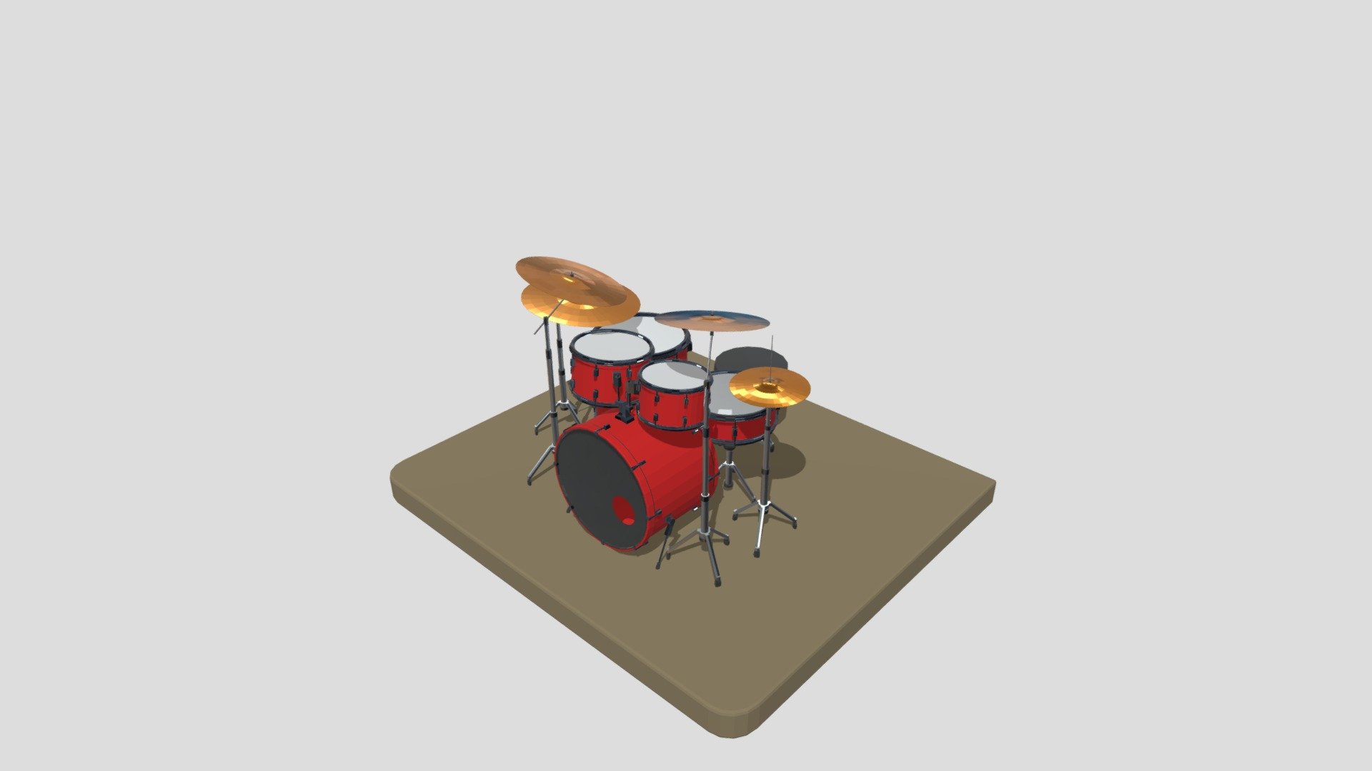 Drums and Cymbals - 3D model by ruslanmikaielian [8bbc1d7] - Sketchfab