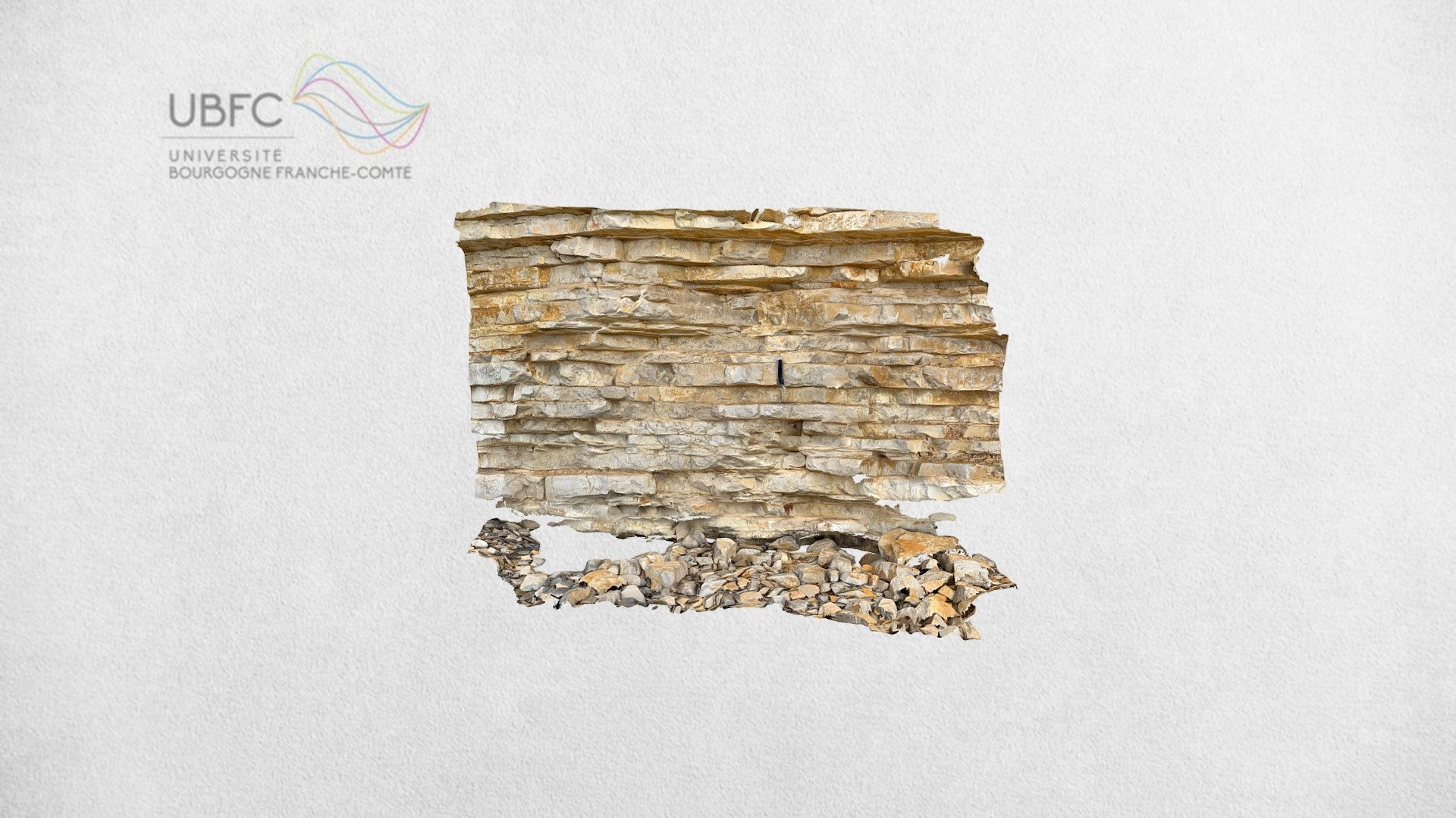 Limestone with horizontal bedding - 3D model by Buoncristiani JF ...