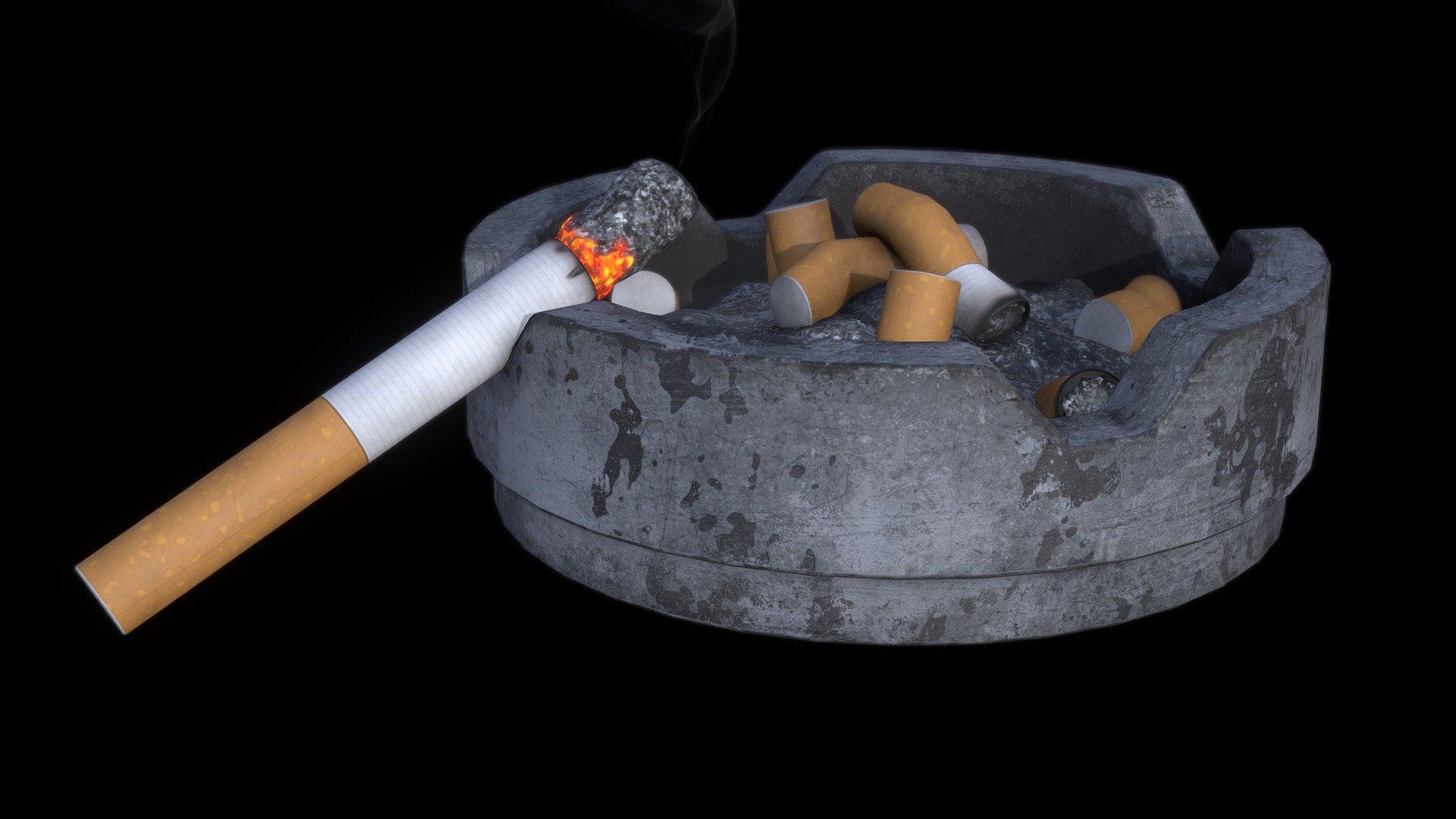 Ashtray - 3D model by shrednector [8bc2ded] - Sketchfab