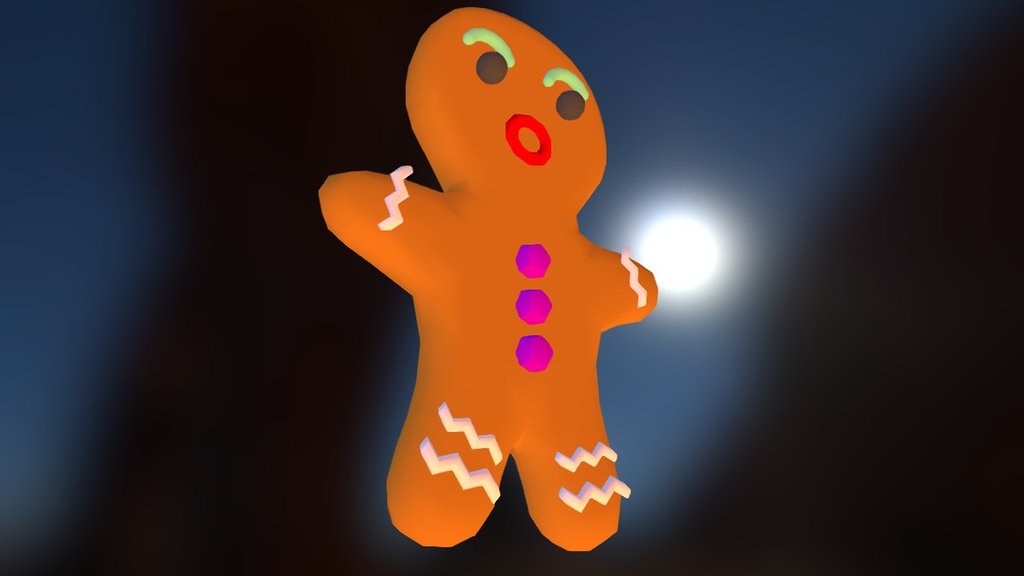 Gingerbread Man - 3D model by t2552172 [8bc454b] - Sketchfab