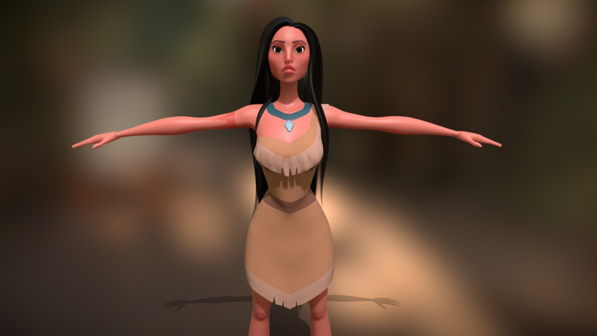 Pocahontas - Buy Royalty Free 3D model by InesSRodrigues [8bc52c1] - Sketchfab Store