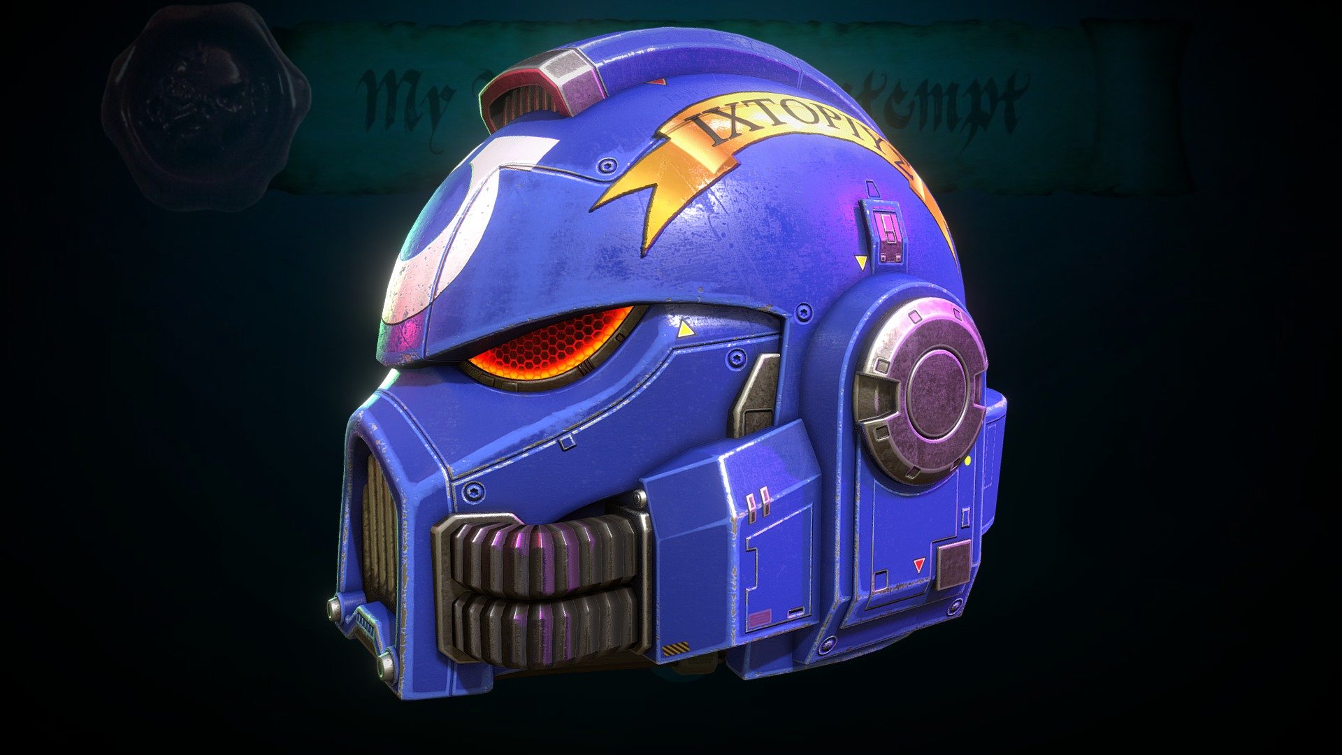 Helmet MK VIII ultramarines - 3D model by giobiancoFB [8bc9c63] - Sketchfab