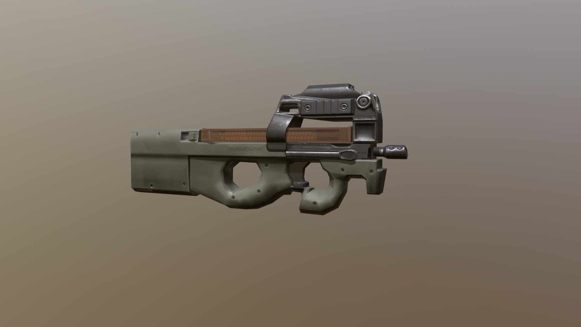 Low Poly P-90 - 3D model by kingworm [8bcb6cc] - Sketchfab
