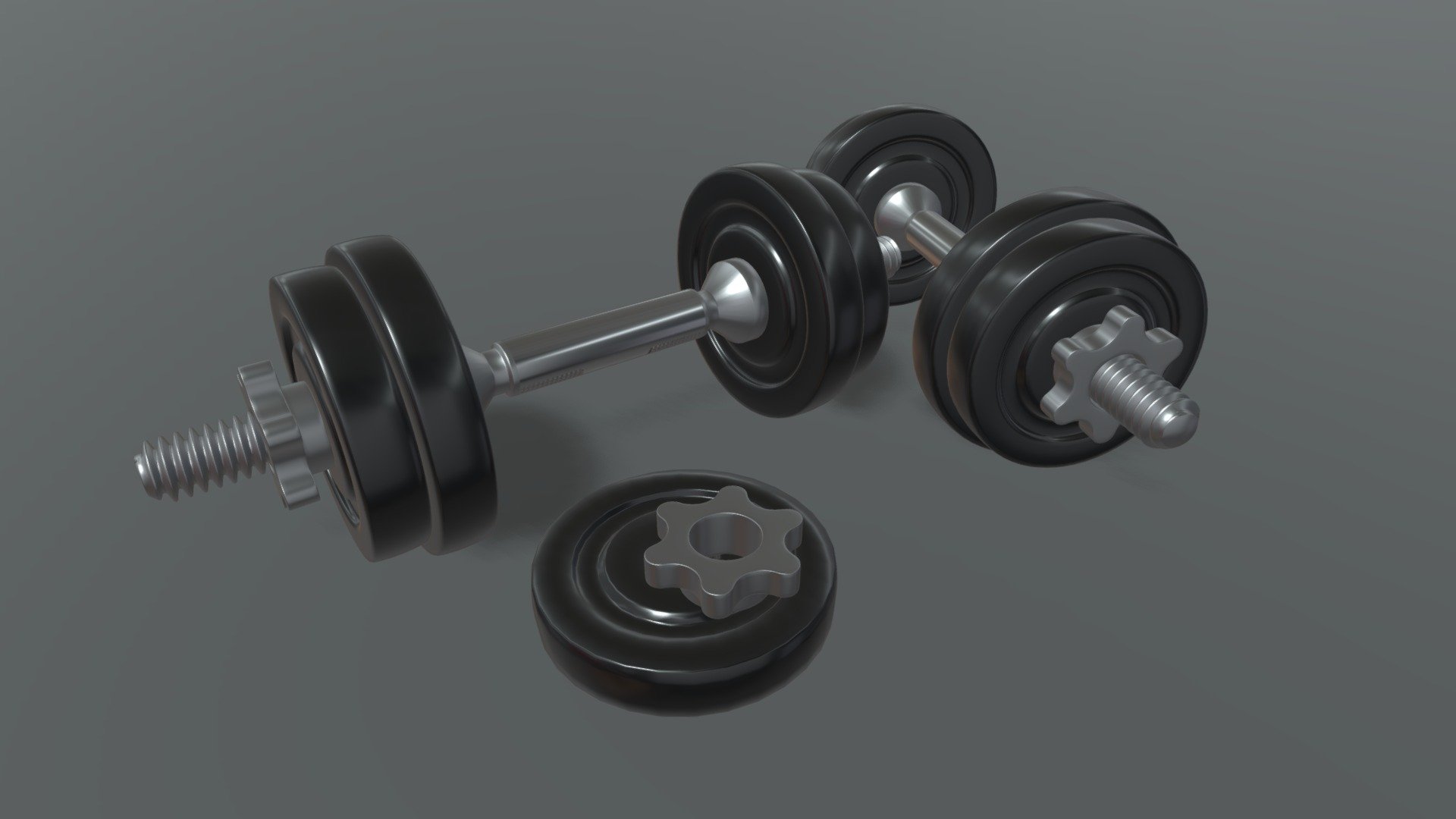 Dumb-bells - 3D model by peterjoseph [8bcc10e] - Sketchfab