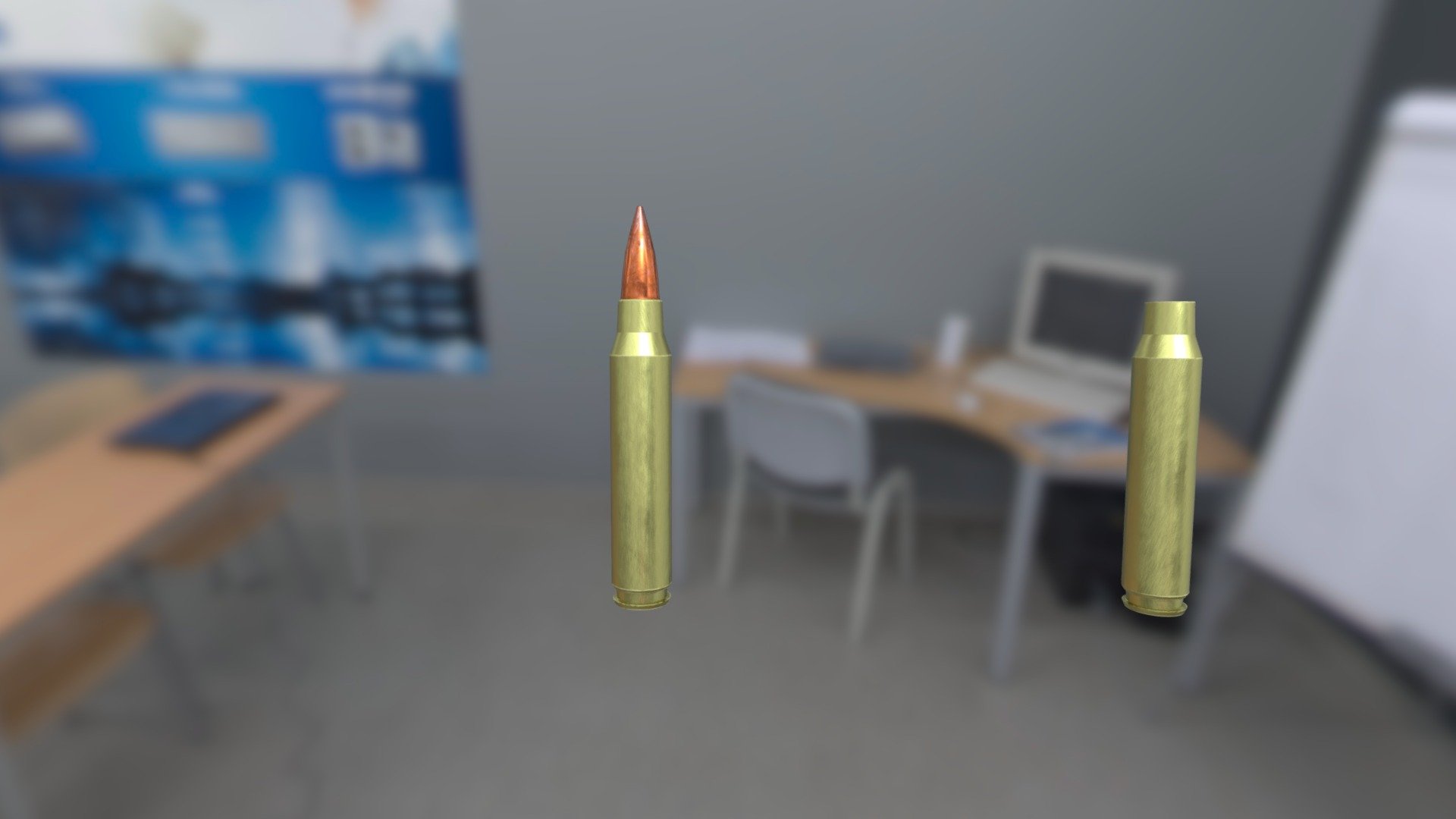 5.56 Bullet and Casing | 2K Textures - Download Free 3D model by ...