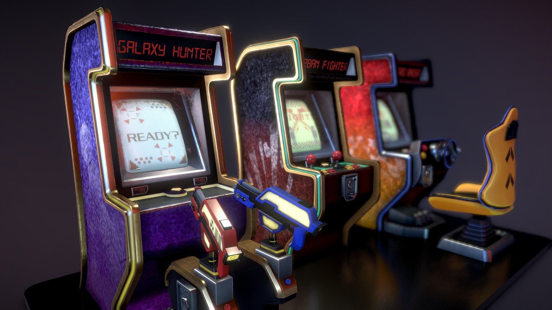 Arcade Cabinet | Arcade Hall - Buy Royalty Free 3D model by Mar Ami 👺 ...