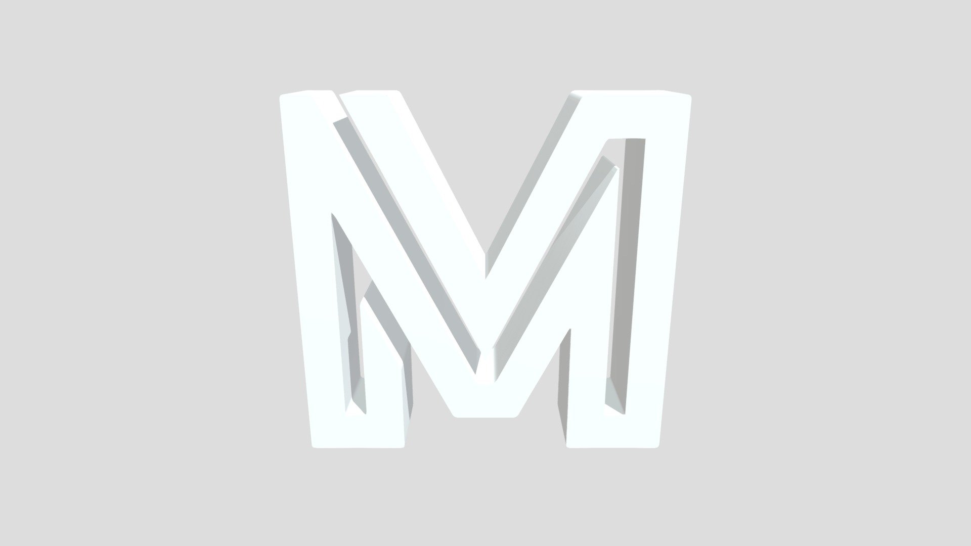 M logo vector template #04 - 3D model by packreate [8bd286e] - Sketchfab