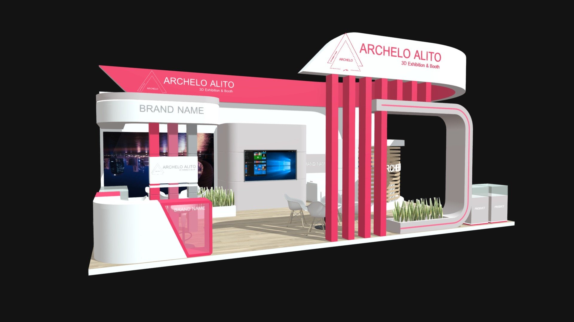 booth design - 3D model by vr.designer2024 [8bd2980] - Sketchfab