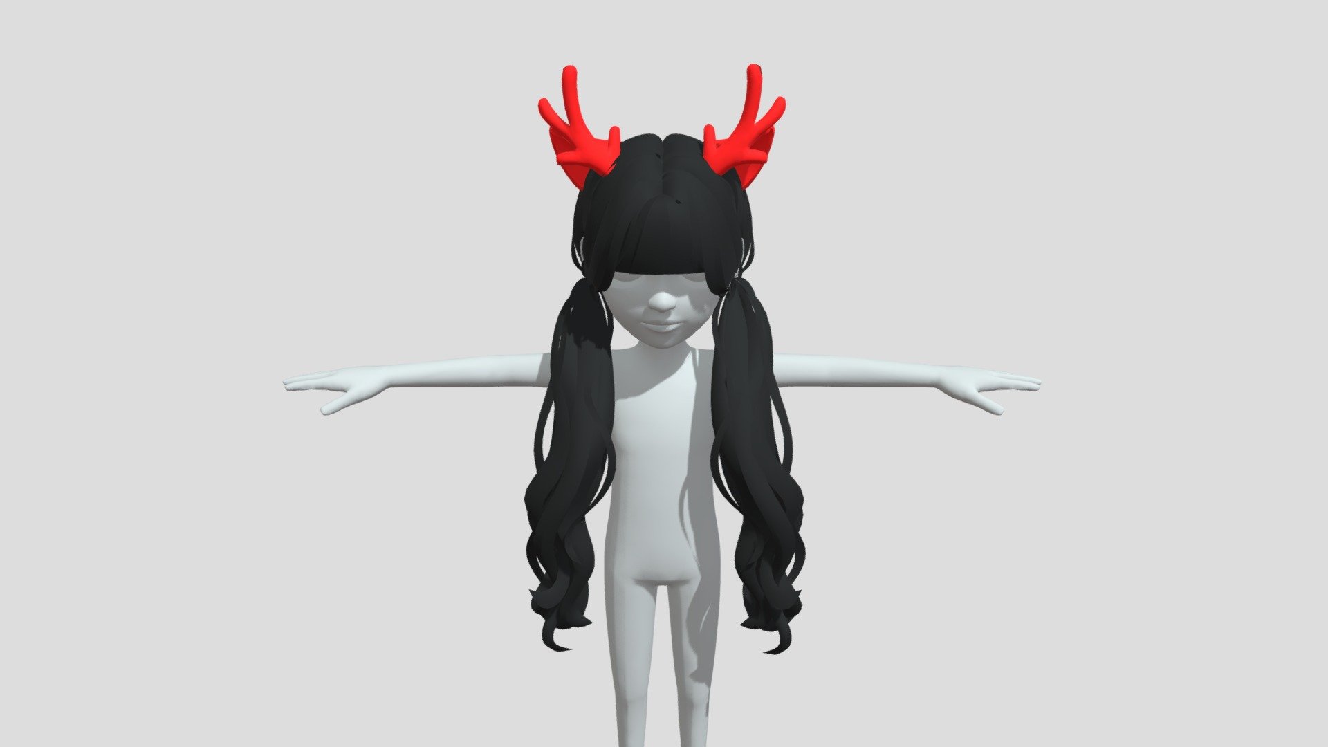 Hair FBX file prefab zepeto template 3D Item H61 - 3D model by ...