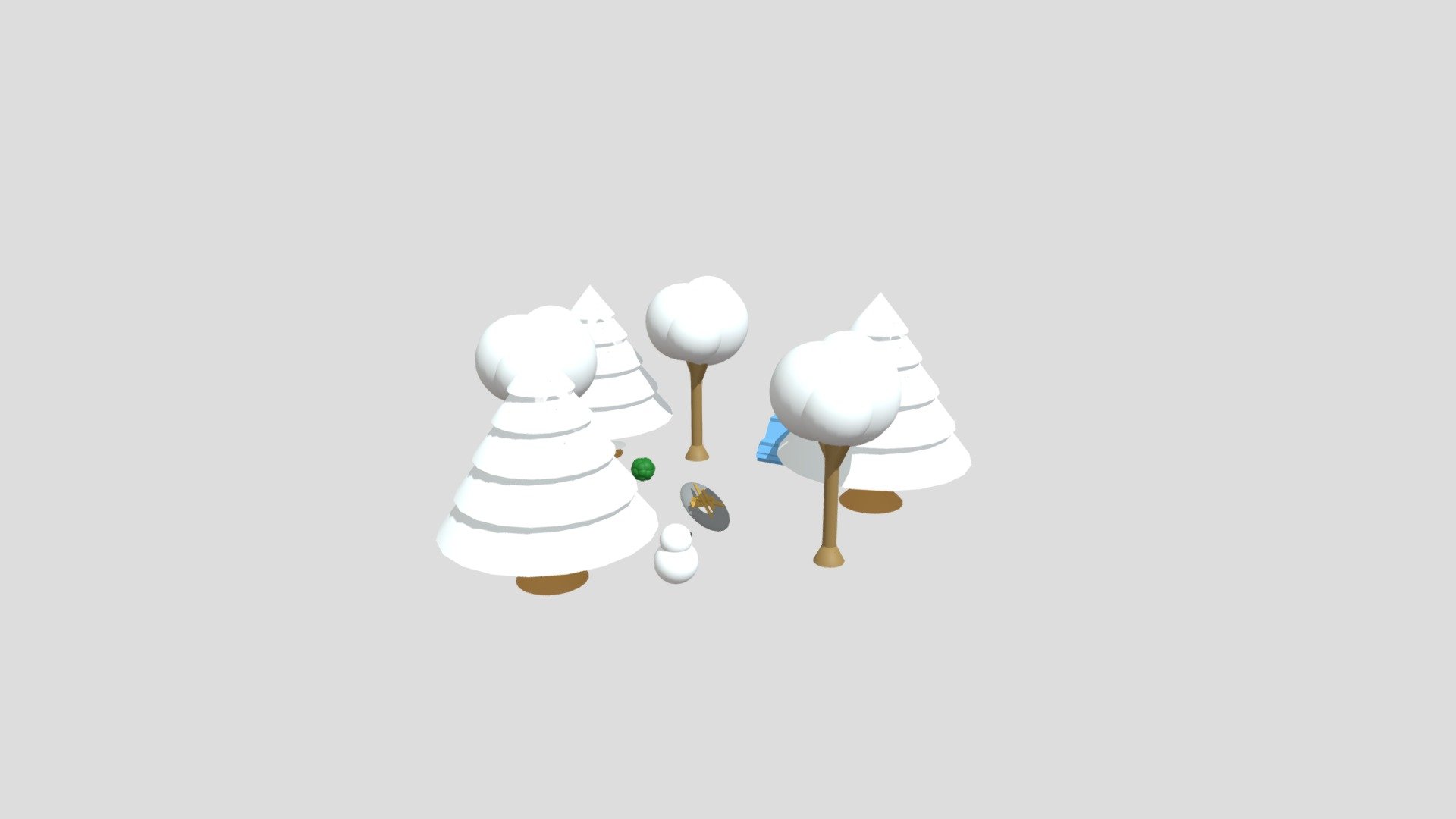The Snowy Park - Download Free 3D model by jake1421 [8bd4bd5] - Sketchfab