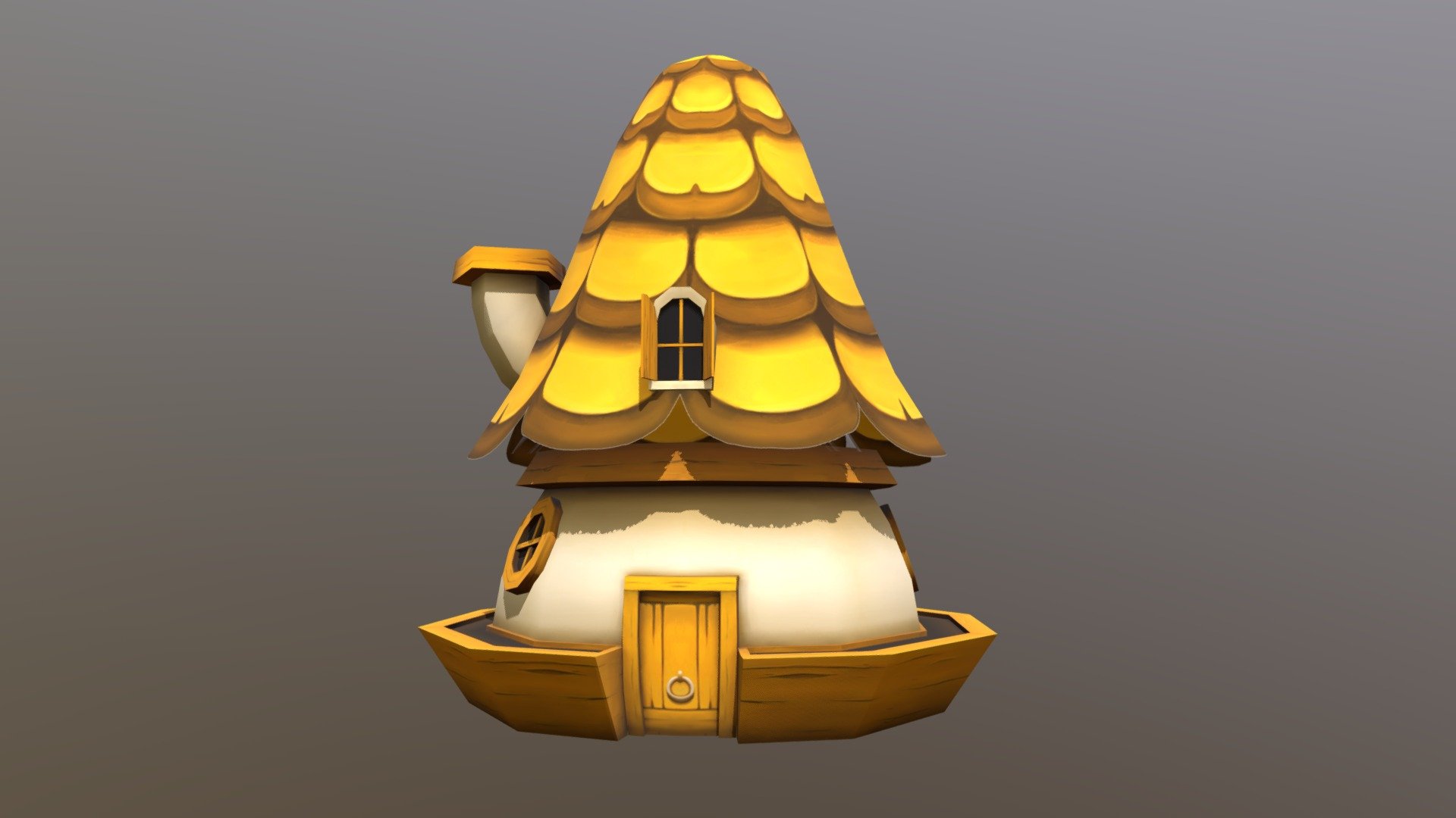 Yellow House - 3D model by melainekenner [8bd6091] - Sketchfab