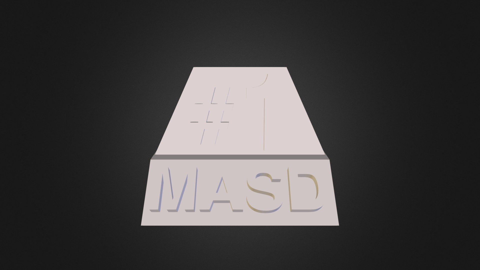 MASD #1 Trophy - 3D model by 3dindustries [8be28d1] - Sketchfab