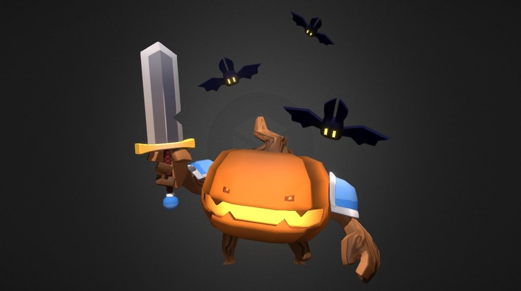 Pumpkin Knight - 3D model by GforGannon [8be35eb] - Sketchfab