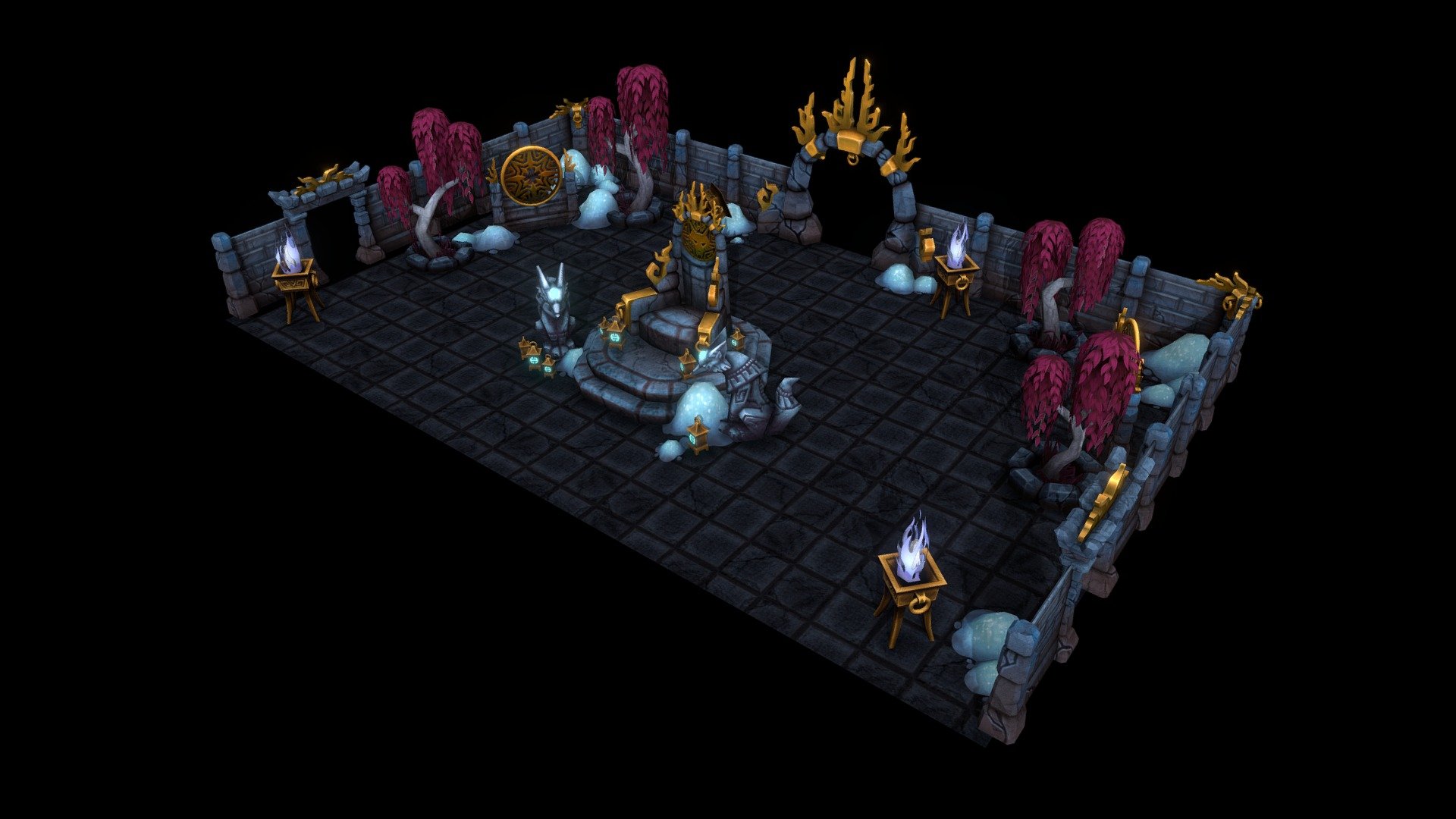 scene throne - 3D model by Ro (@ferro304calamum) [8be426e] - Sketchfab