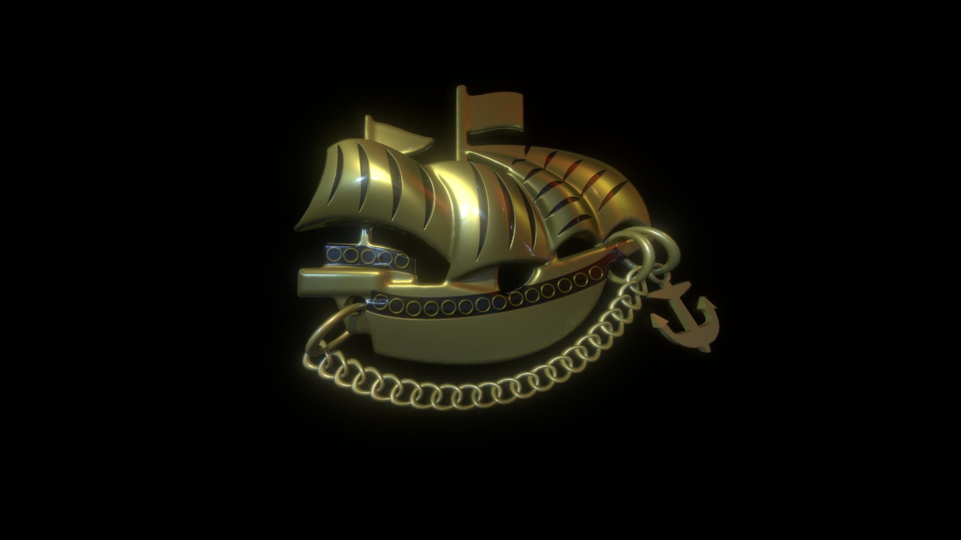 Значок кораблик из детства - 3D model by Dem G. Cherepenin ...