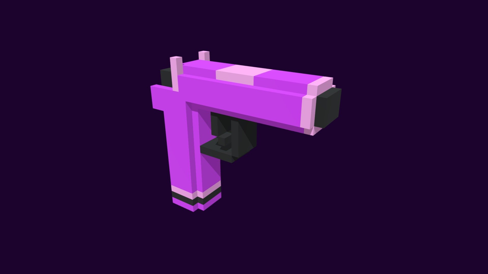 Voxel Pink Pistol Gun - 3D model by TerriB [8bebc1a] - Sketchfab